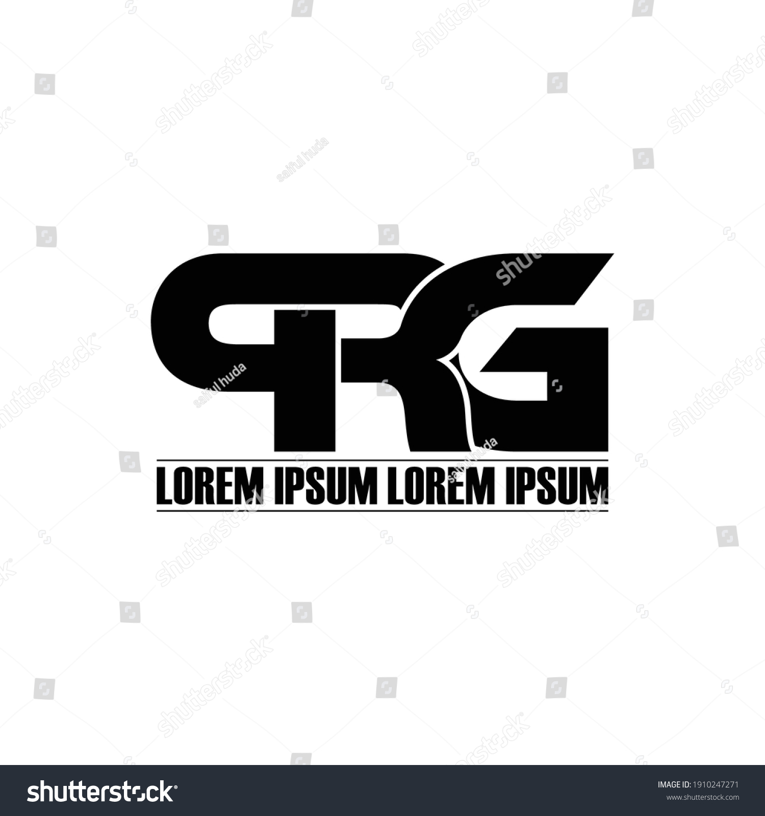 Prg Letter Monogram Logo Design Vector Stock Vector (Royalty Free ...
