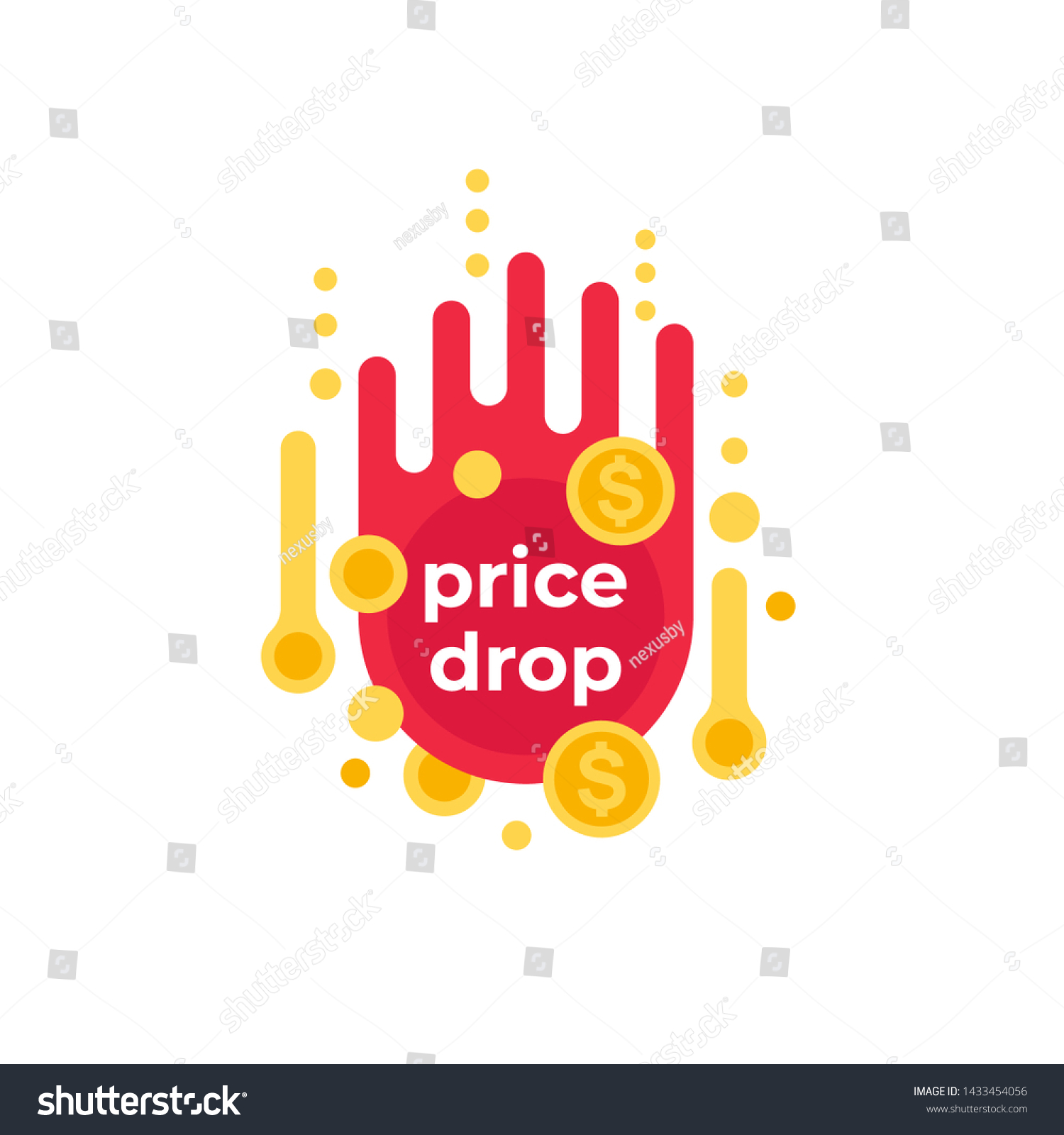 Price Drop Vector Banner Design Stock Vector (Royalty Free) 1433454056