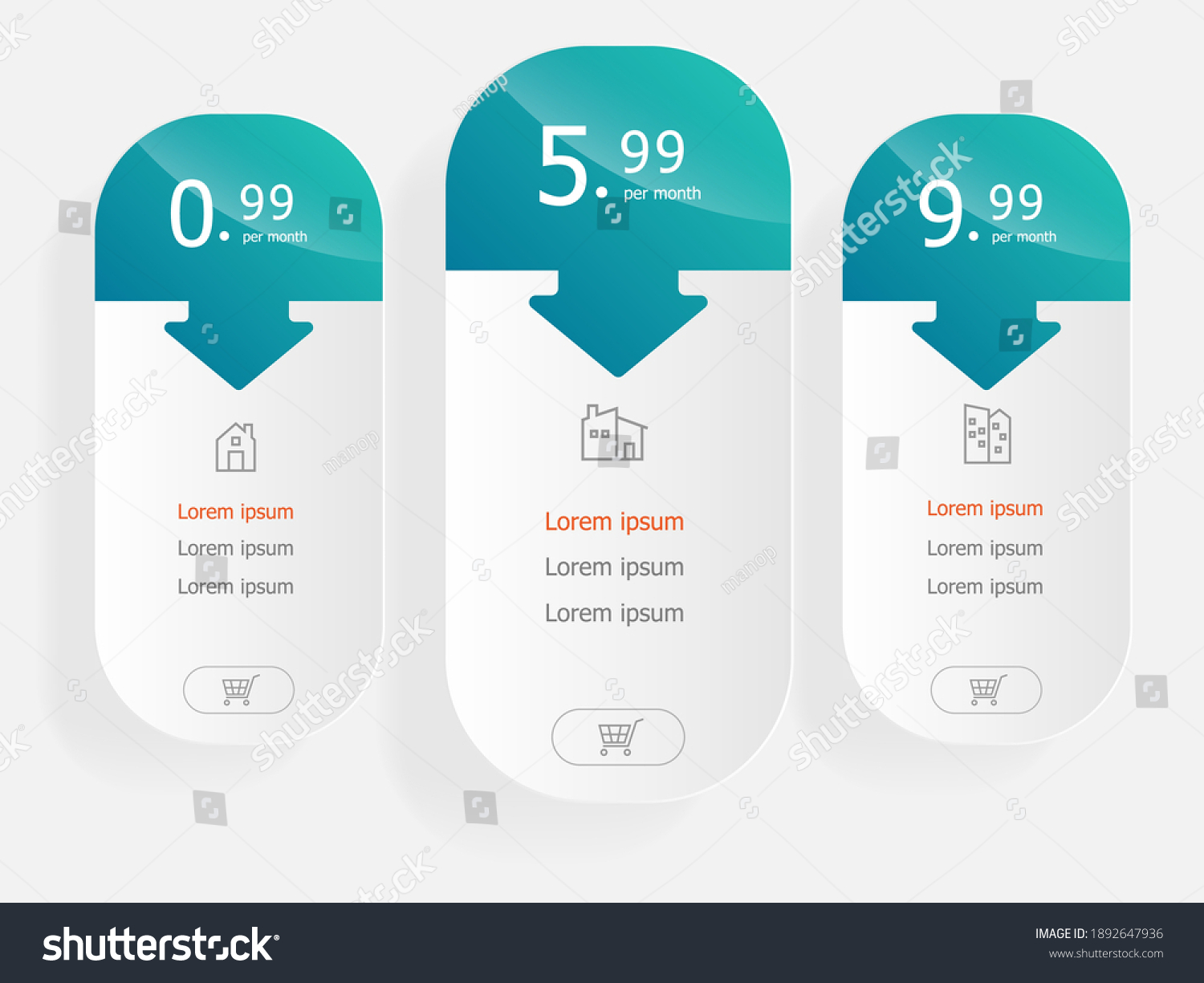 Price Table Template Vector Illustration Stock Vector (Royalty Free ...