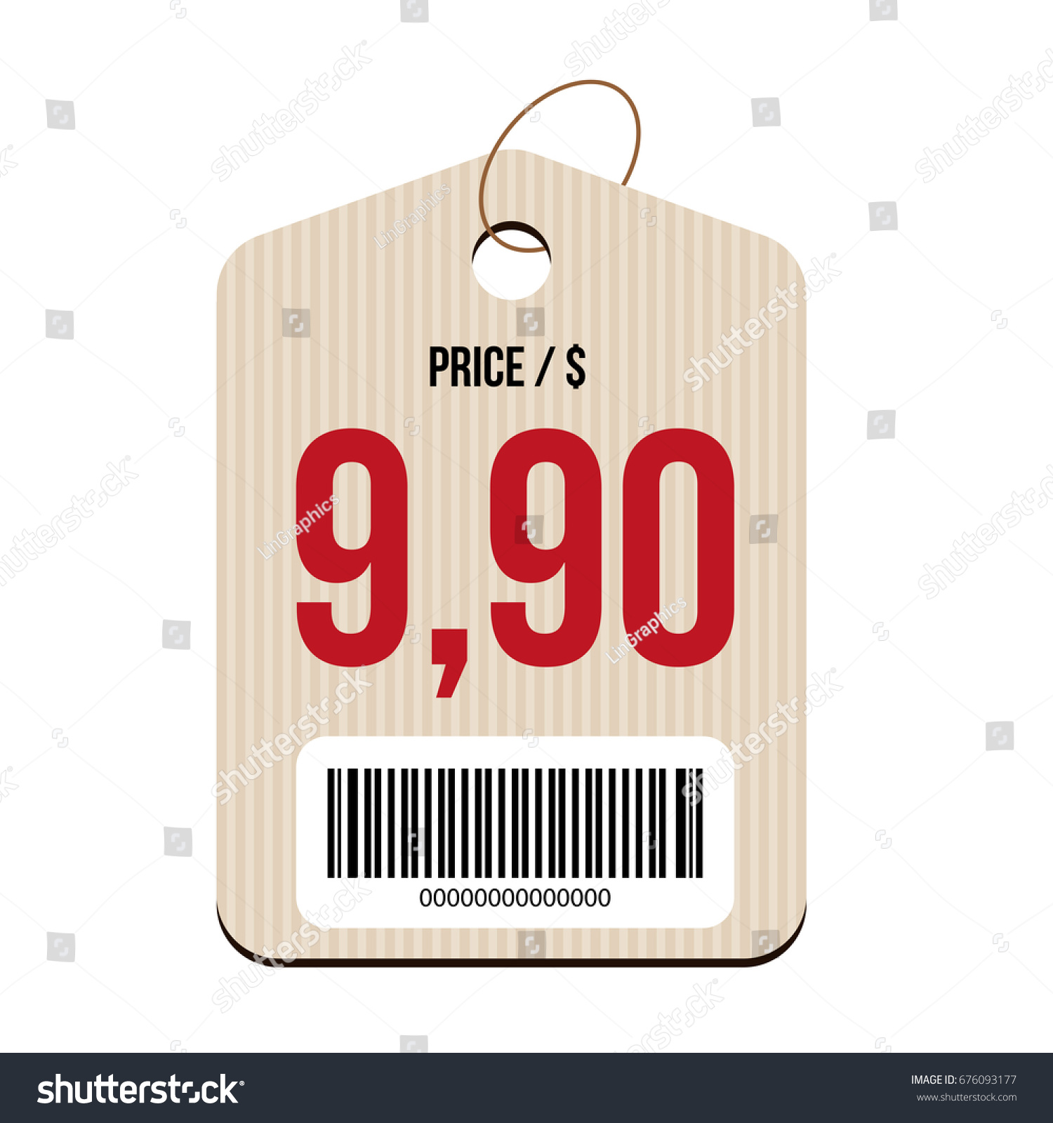 Price Tag Barcode Stock Vector (Royalty Free) 676093177
