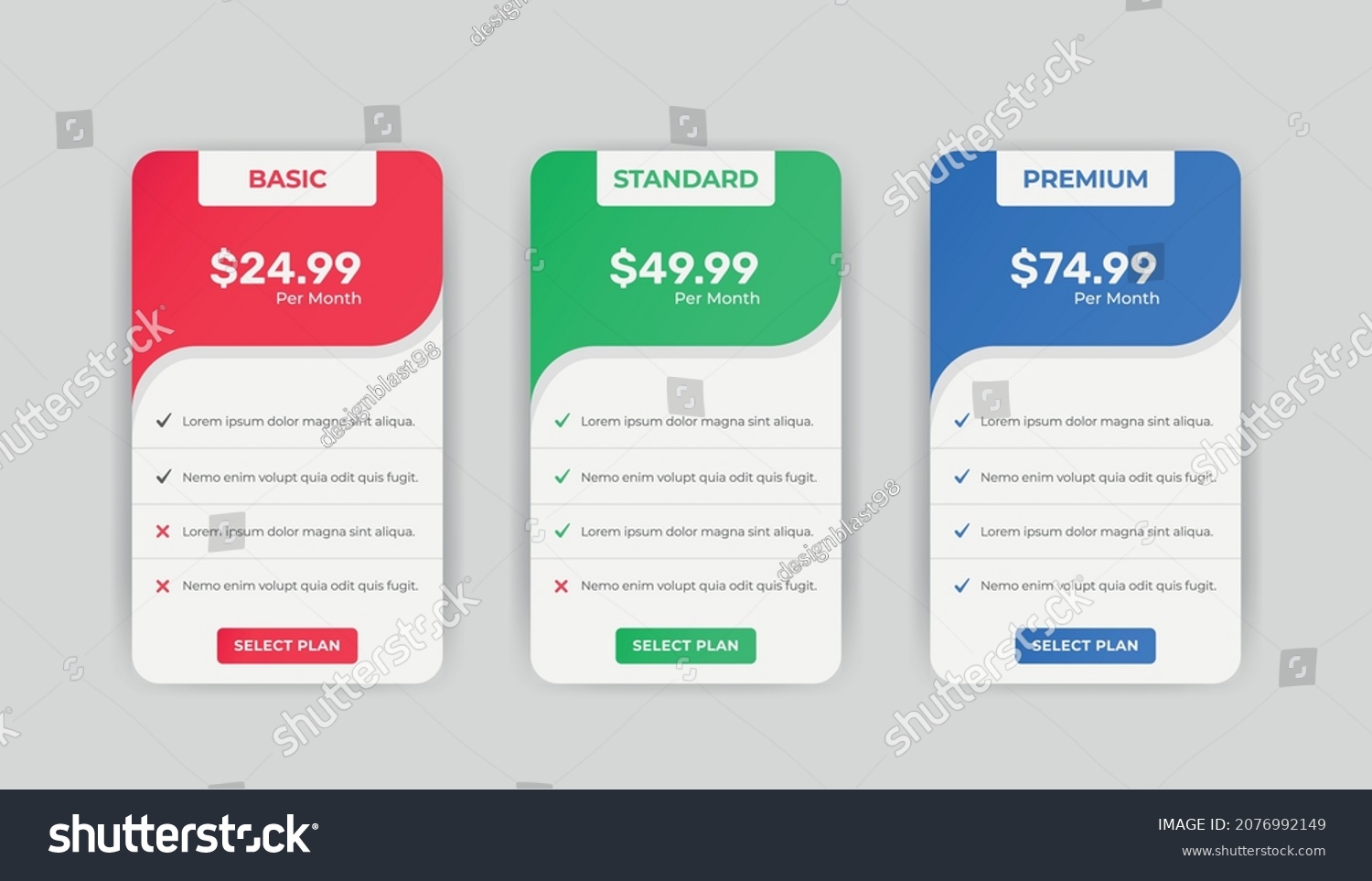 Preisdiagrammvergleichstabelle mit Infografik-Bannerdesign: Stock ...