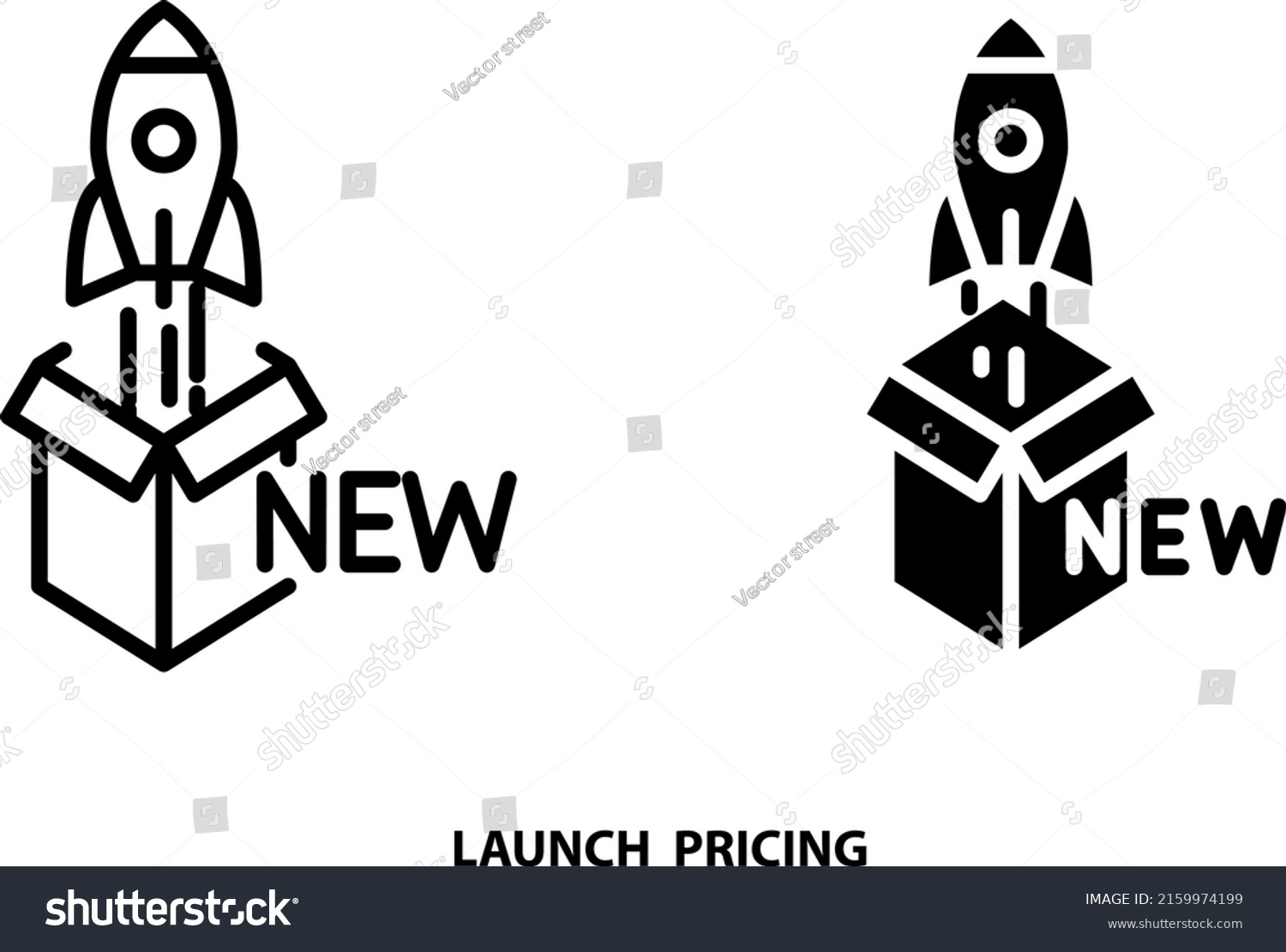 Pricing Launch Icon Vector Illustration Stock Vector (Royalty Free ...