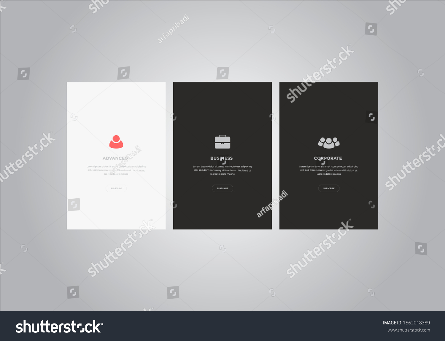 Pricing Table Design Box Button List Stock Vector (Royalty Free ...