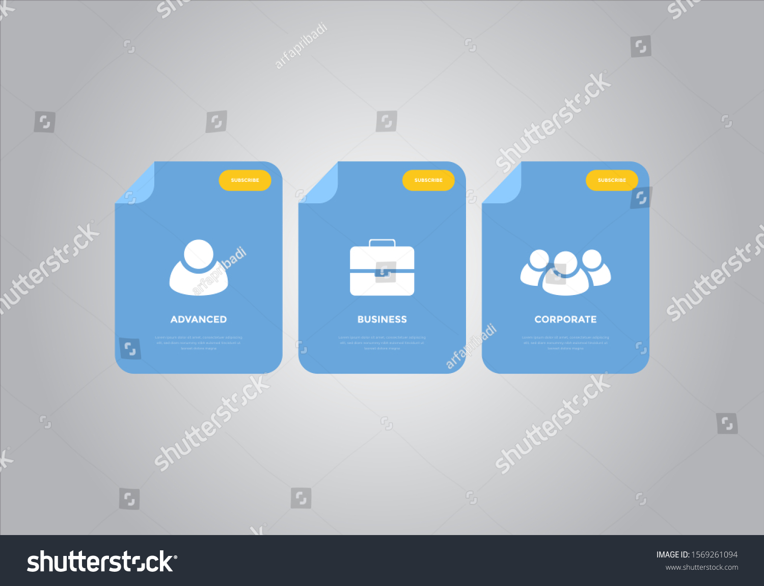 Pricing Table Design Box Button List Stock Vector (Royalty Free ...
