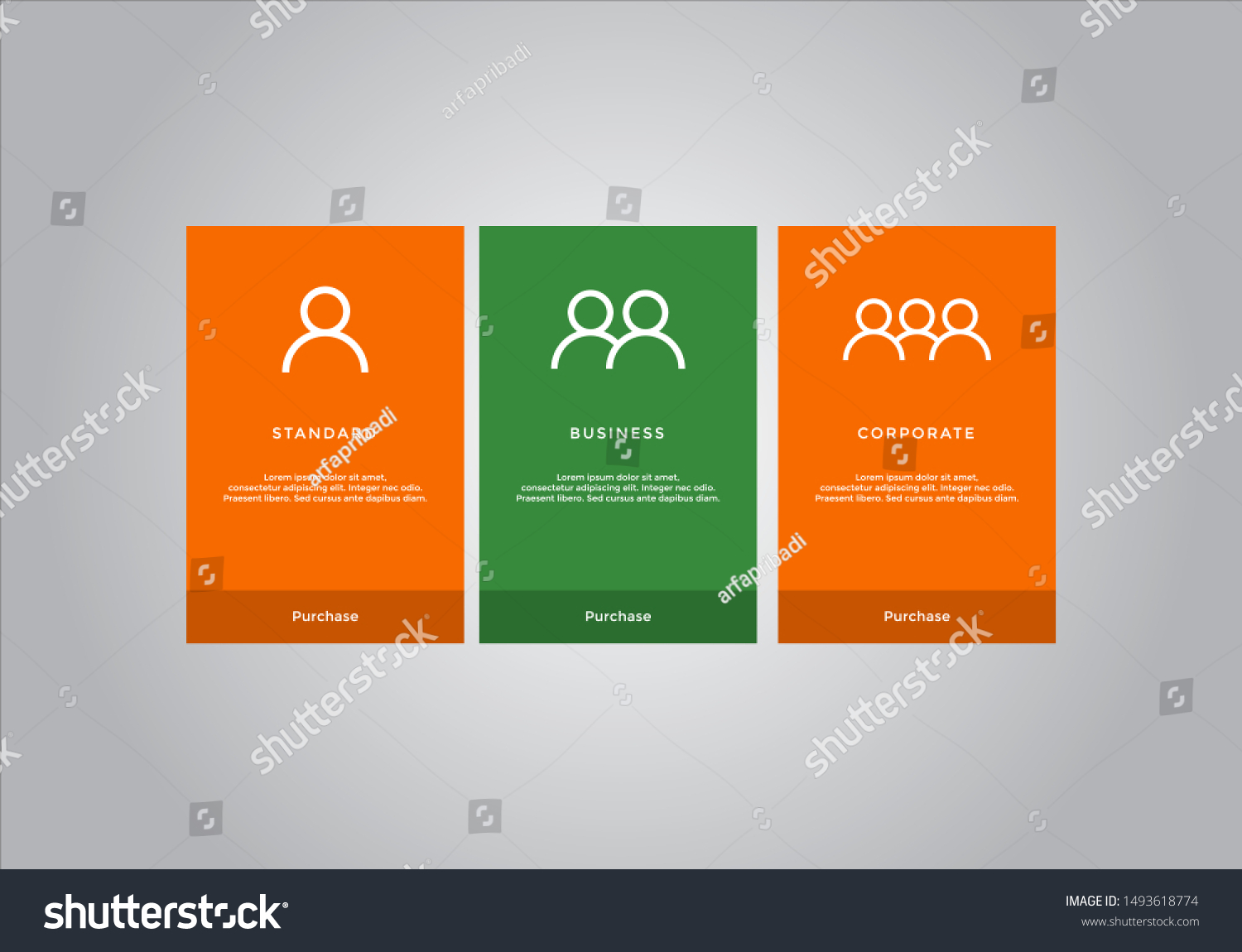 Pricing Table Design Vector Order Box Stock Vector (Royalty Free ...