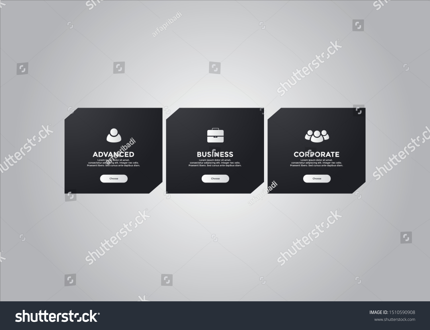 Pricing Table Vector Order Box Button Stock Vector (Royalty Free ...