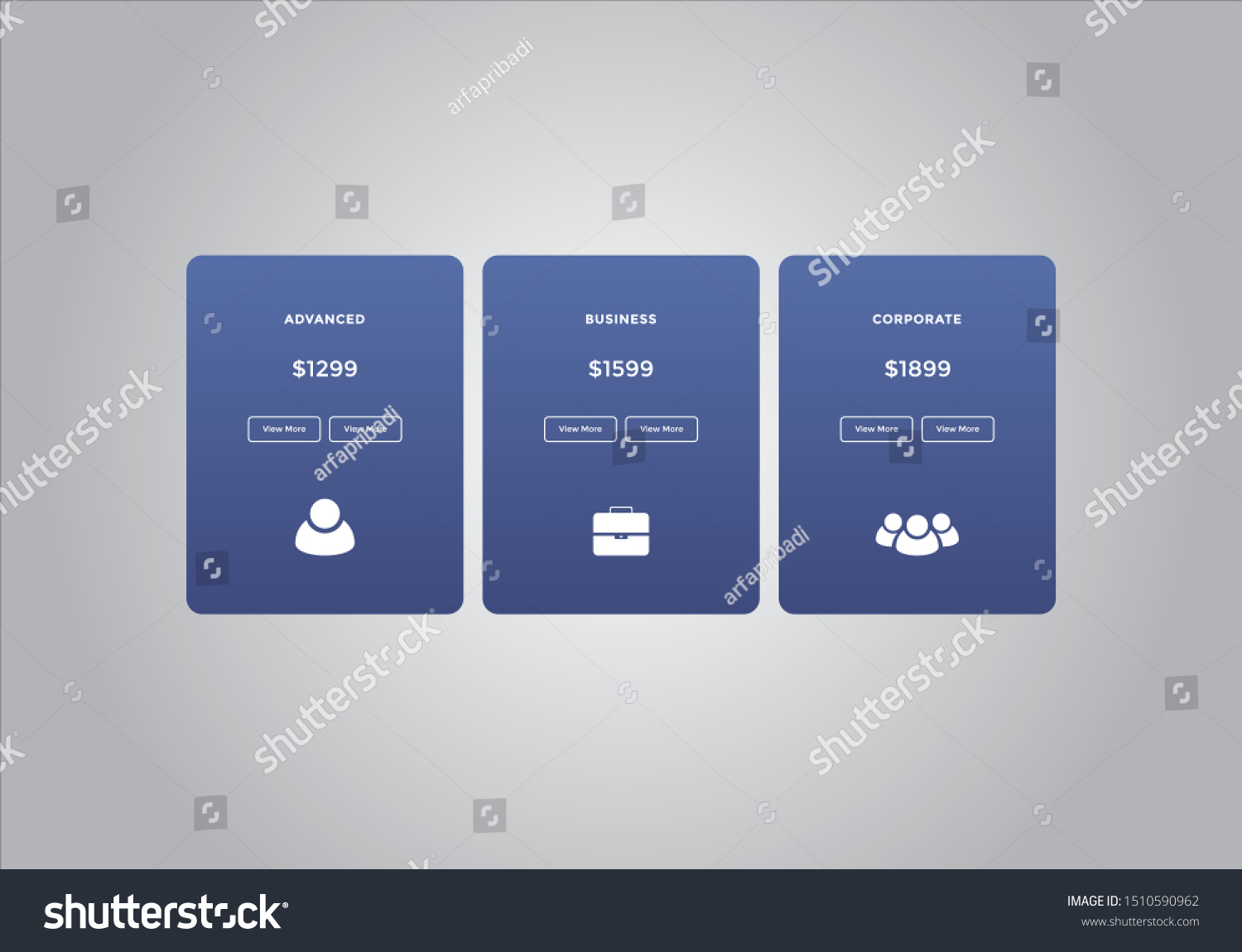 Pricing Table Vector Order Box Button Stock Vector (Royalty Free ...