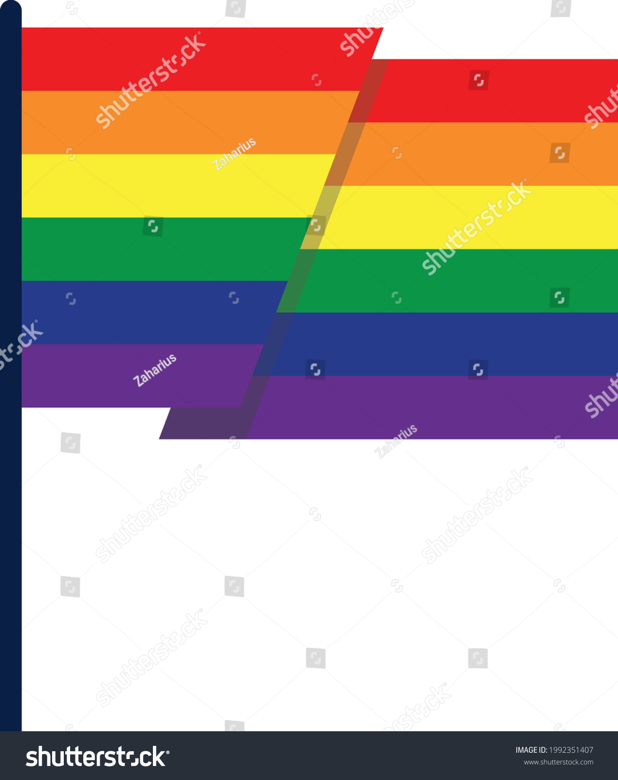 Pride Flag Illustration Lgbt Community Symbol Stock Vector (Royalty ...