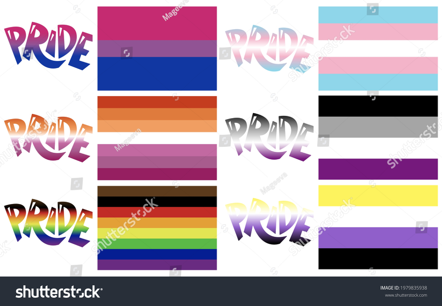 Pride Flags Pride Lettering Vector Illustration Stock Vector (Royalty ...