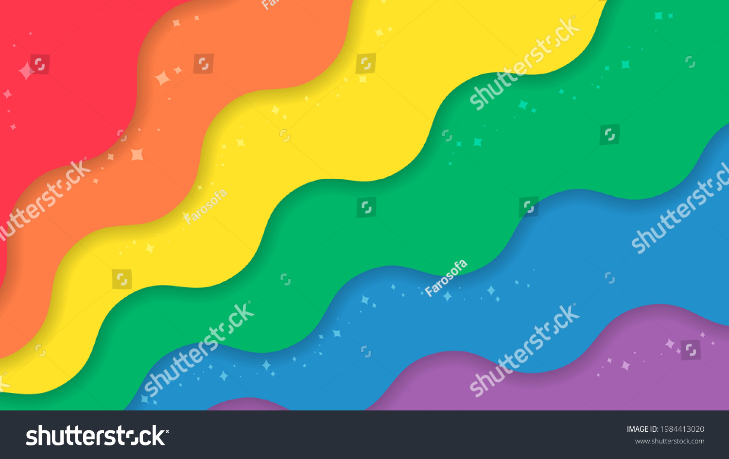 Pride Rainbow Ripple Background Vector Illustration Stock Vector ...