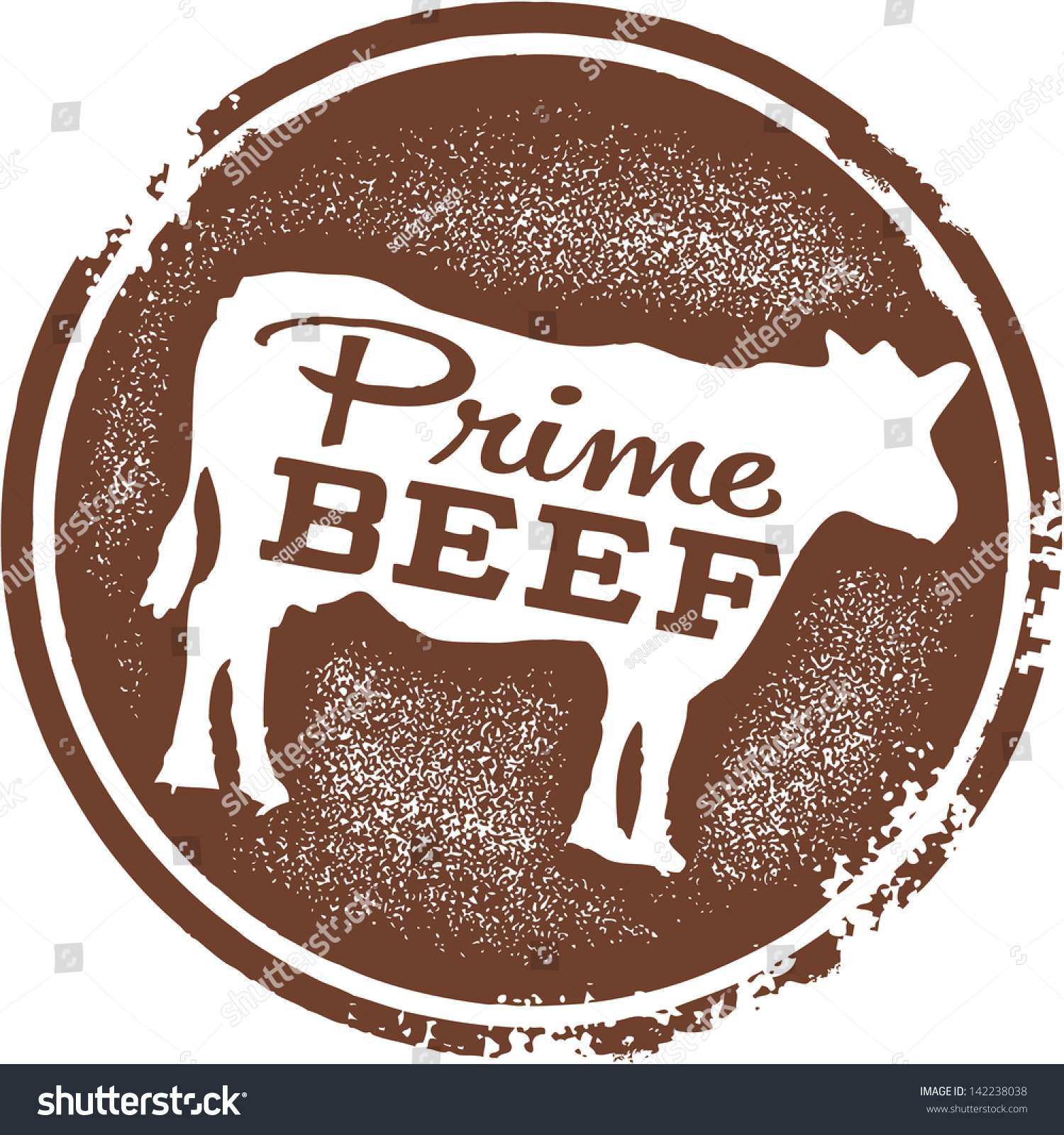 Prime Beef Menu Design Stamp Stock Vector (Royalty Free) 142238038