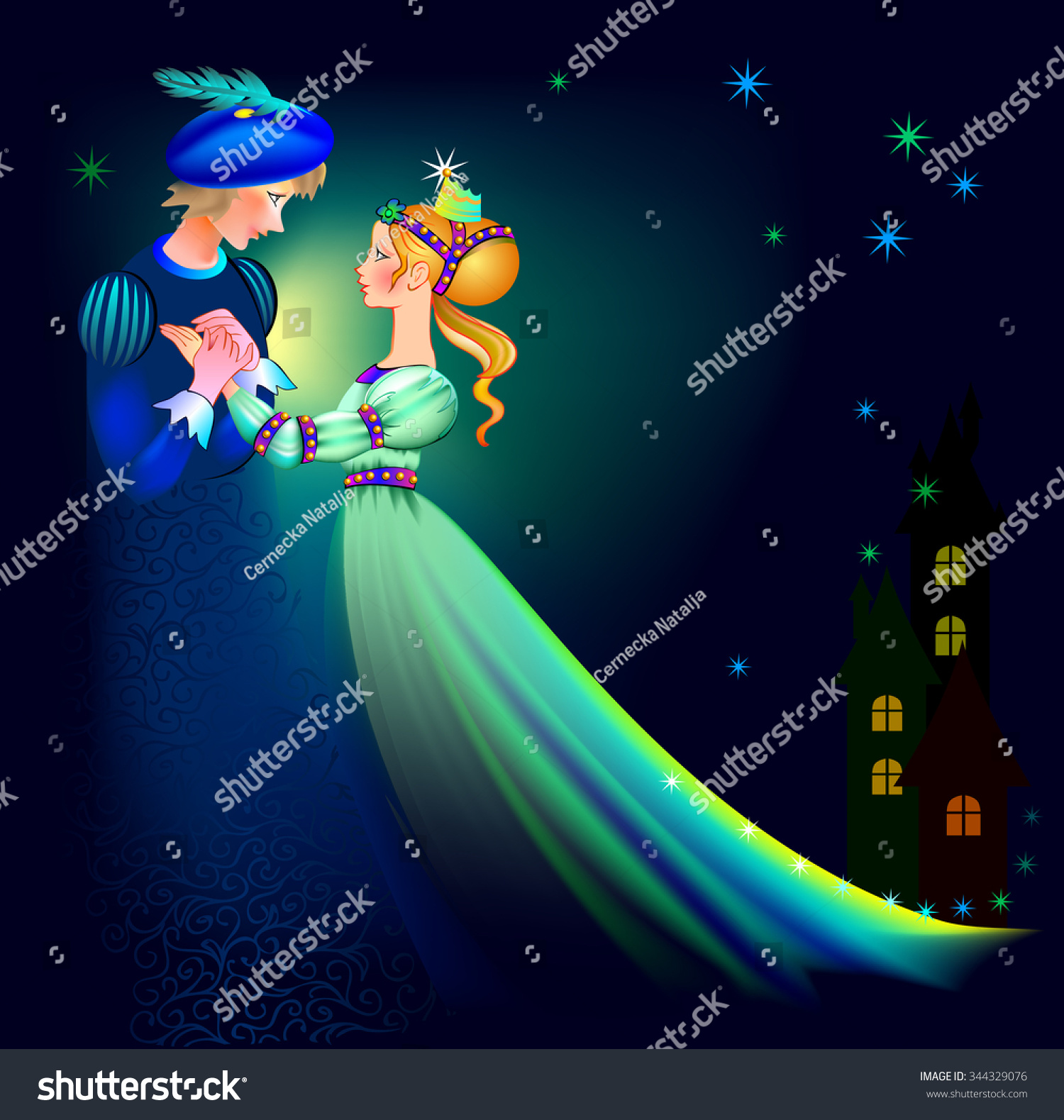 Prince Princes Dancing Vector Cartoon Image Stock Vector (Royalty Free ...