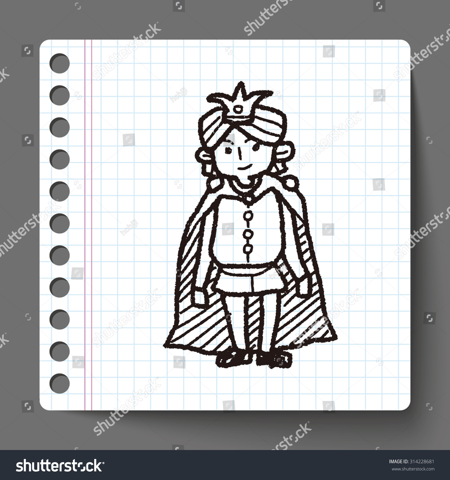 Prince Doodle Stock Vector (Royalty Free) 314228681 | Shutterstock