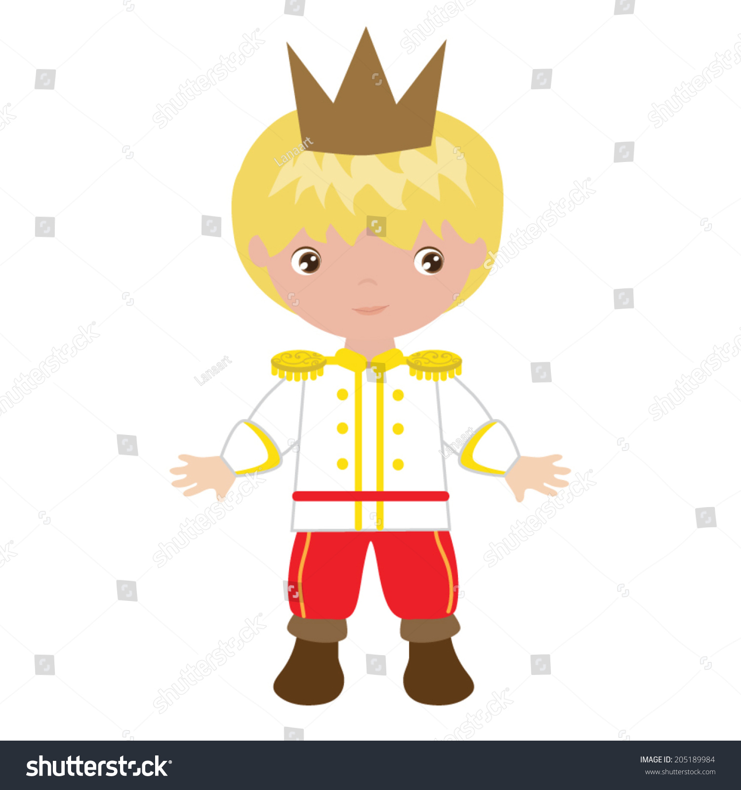Prince Vector Illustration Stock Vector (Royalty Free) 205189984 ...