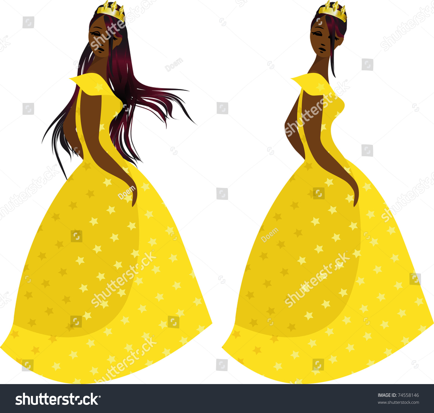 Princess Black: vector de stock (libre de regalías) 74558146 | Shutterstock