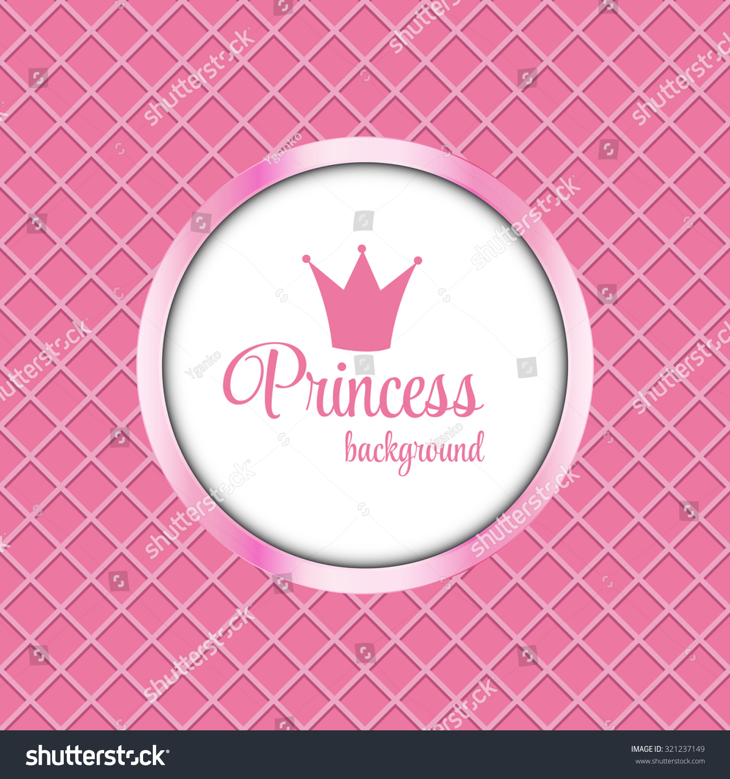 Princess Crown Frame Vector Illustration Eps10 Stock Vector (Royalty ...