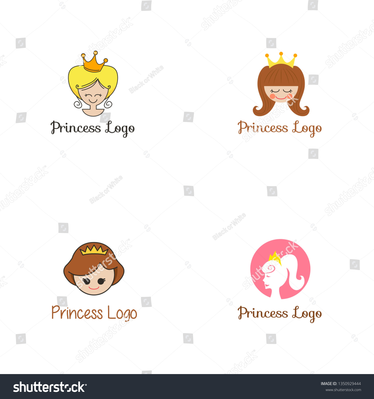 Princess Logo Icon Design Template Vector Stock Vector (Royalty Free ...