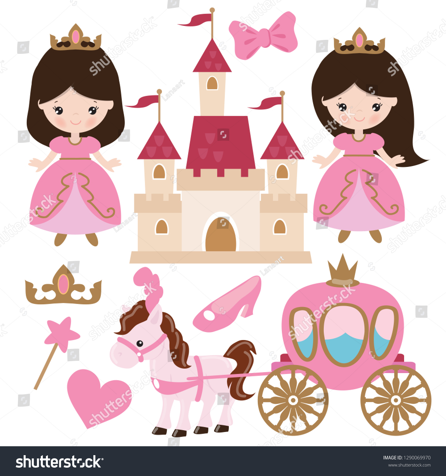 Princess Vector Cartoon Illustration: Vector có sẵn (miễn phí bản quyền ...
