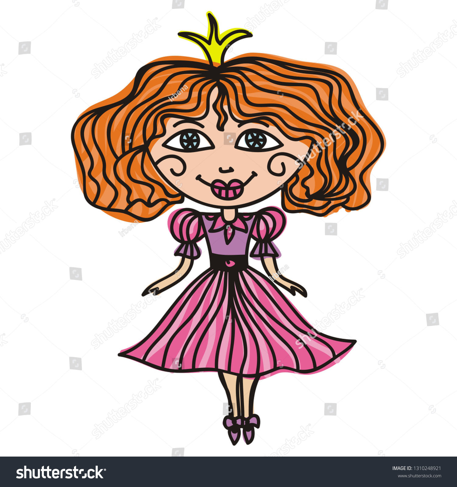 Princess Vector Illustration Stock Vector (Royalty Free) 1310248921