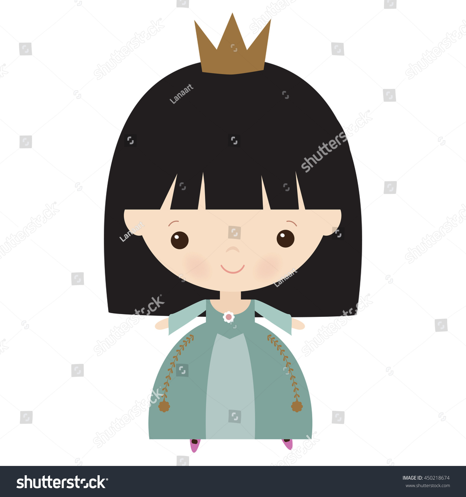 Princess Vector Illustration Stock Vector (Royalty Free) 450218674 ...