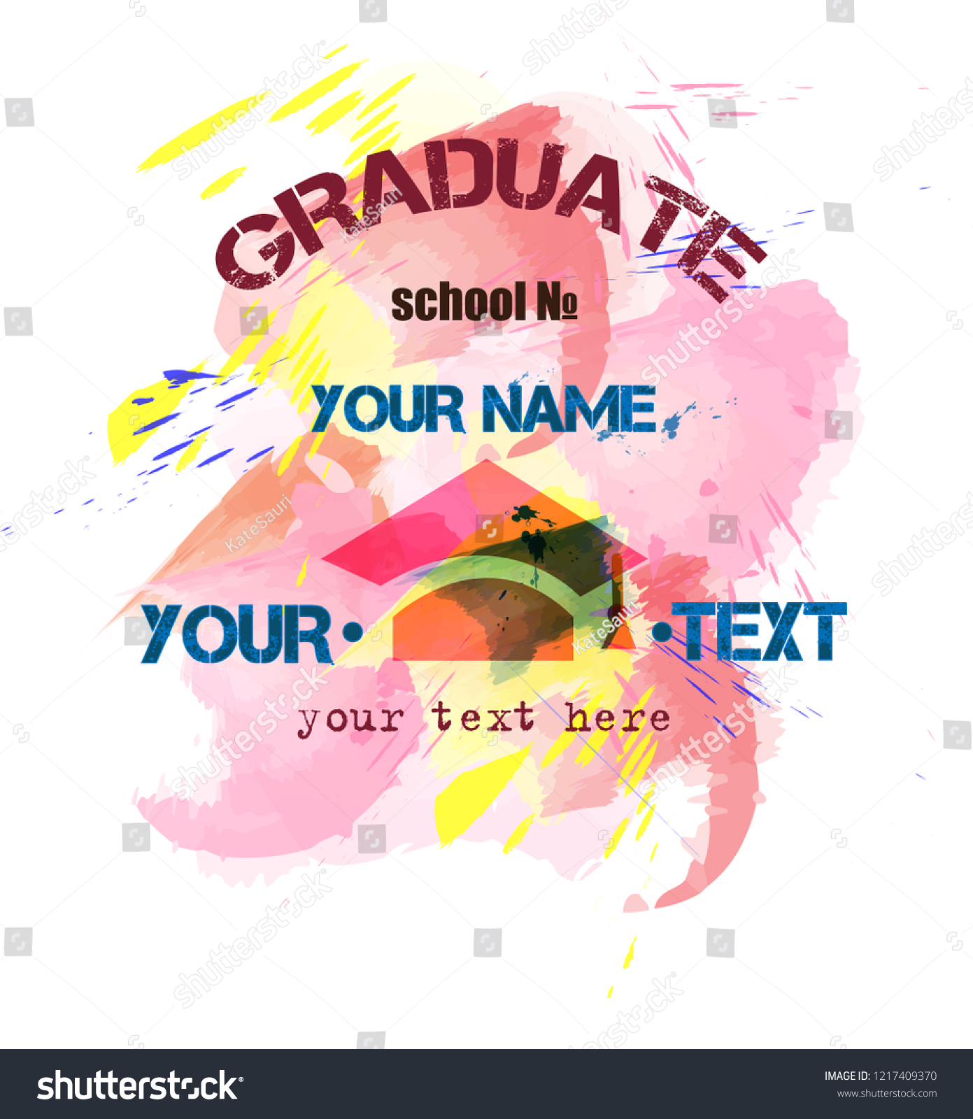 Print Graduate Vector Text Background Stock Vector (Royalty Free ...
