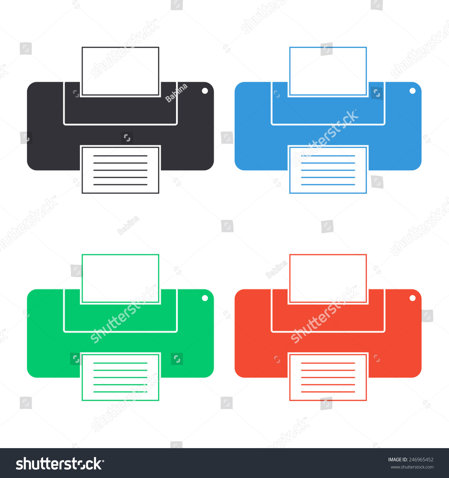 Print Icon Colored Vector Illustration Stock Vector (Royalty Free ...