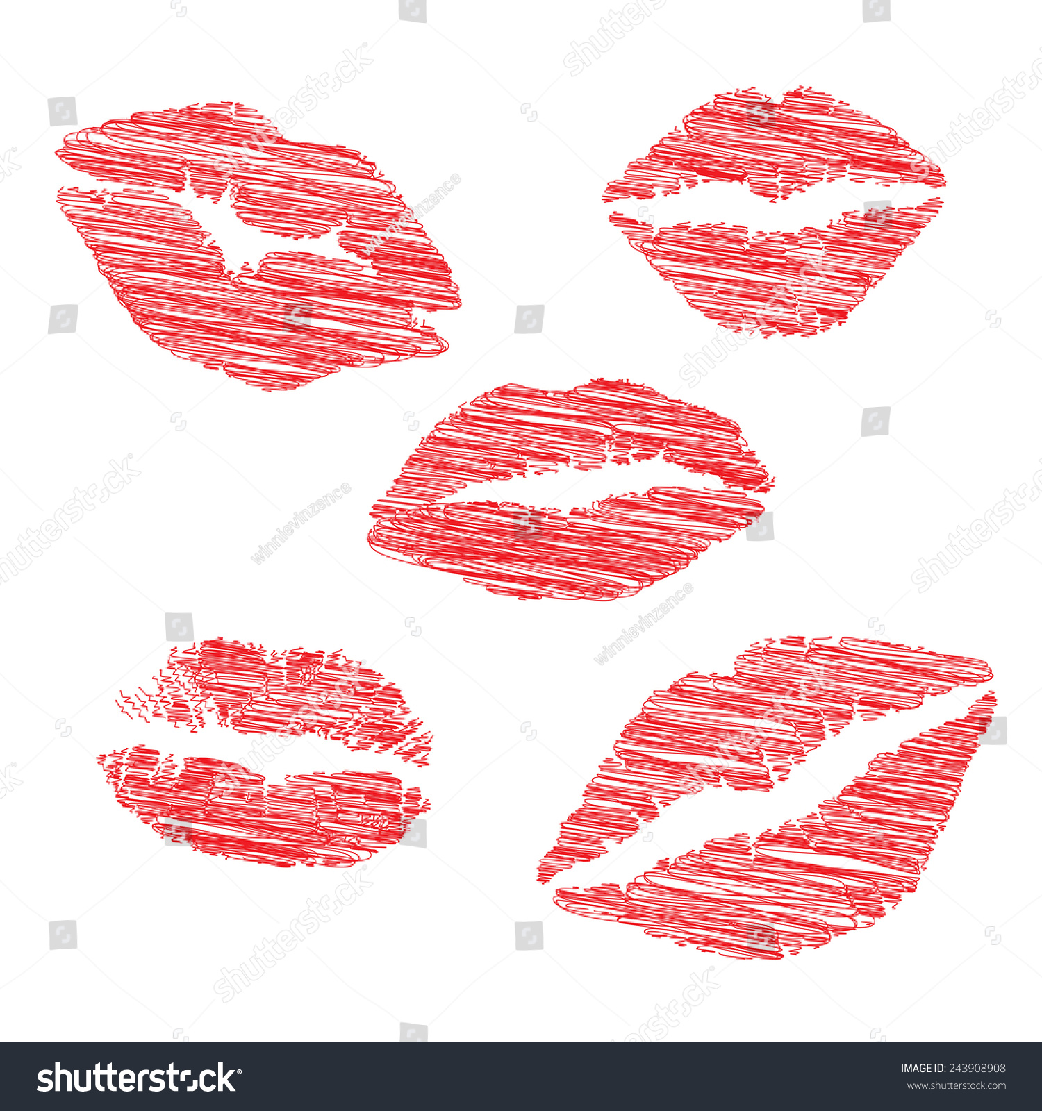 Print Lips Kiss Vector Background เวกเตอร์สต็อก ปลอดค่าลิขสิทธิ์ 243908908 Shutterstock
