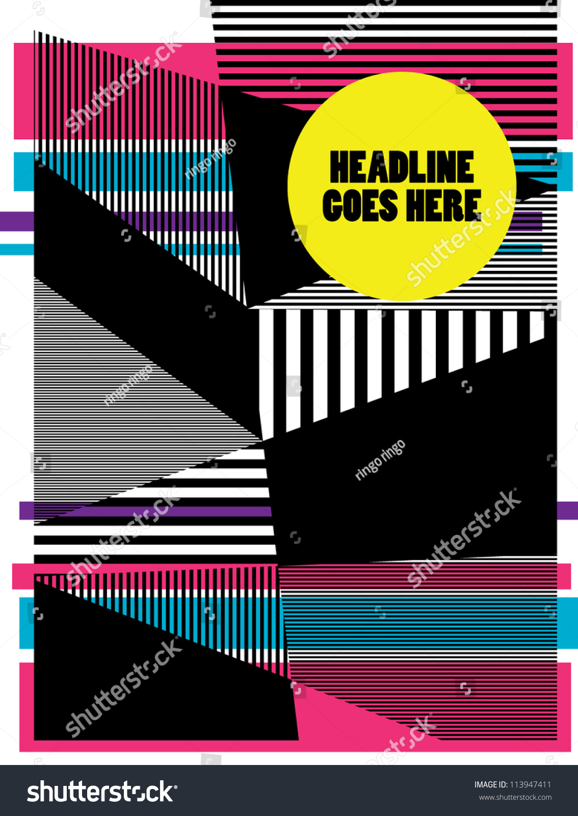 Print Vector Poster Design Template Layout Stock Vector (Royalty Free ...