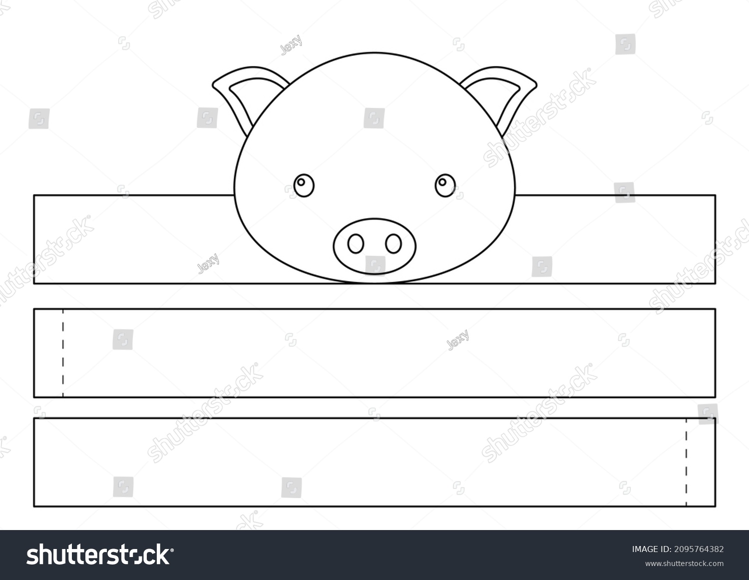 Printable Pig Paper Crown Diy Cut Stock Vector (Royalty Free ... Printable Pig Paper Crown Diy Cut Stock Vector (Royalty Free ...