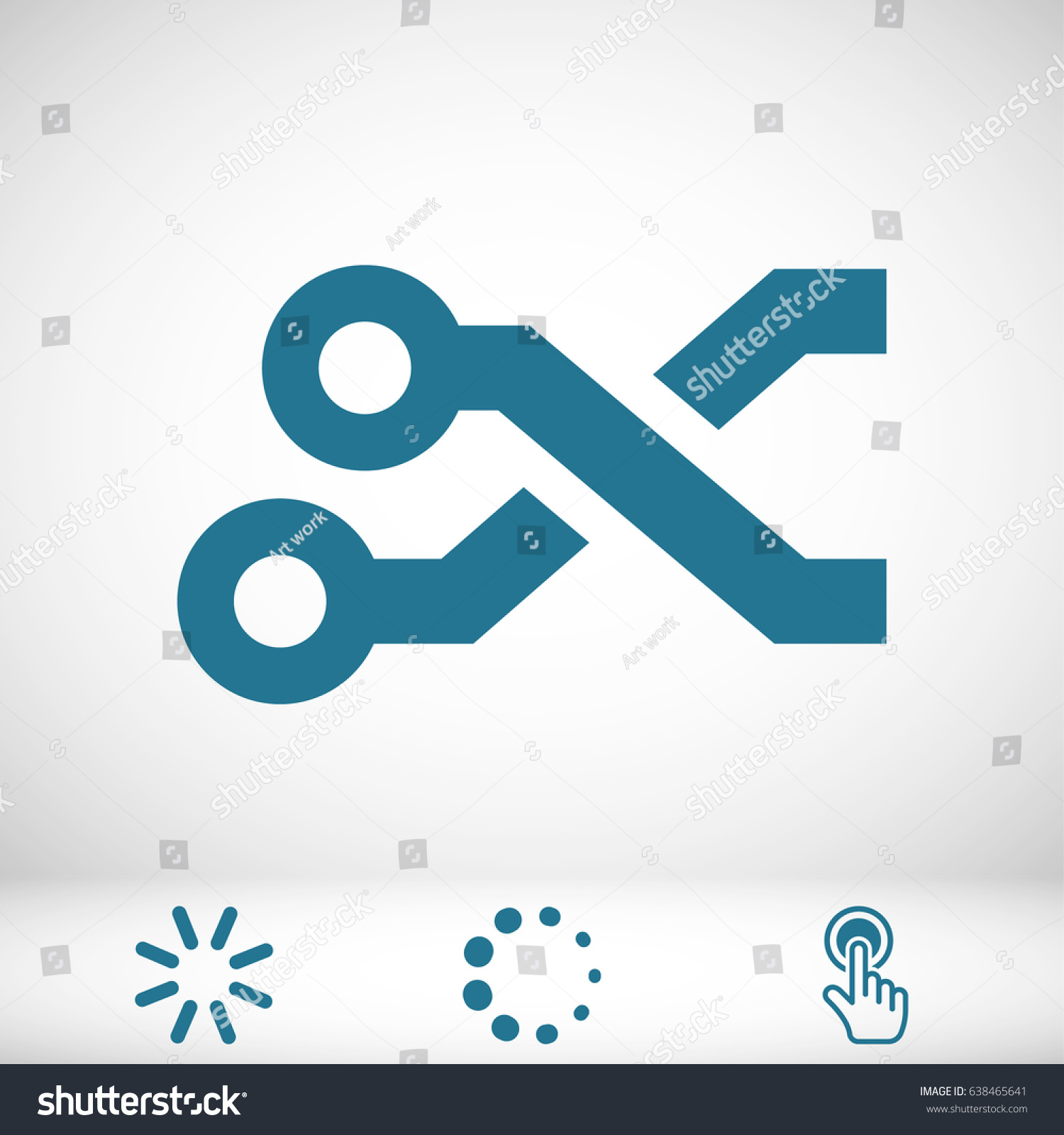 Printed Circuit Connections Icon Stock Vector (Royalty Free) 638465641 ...