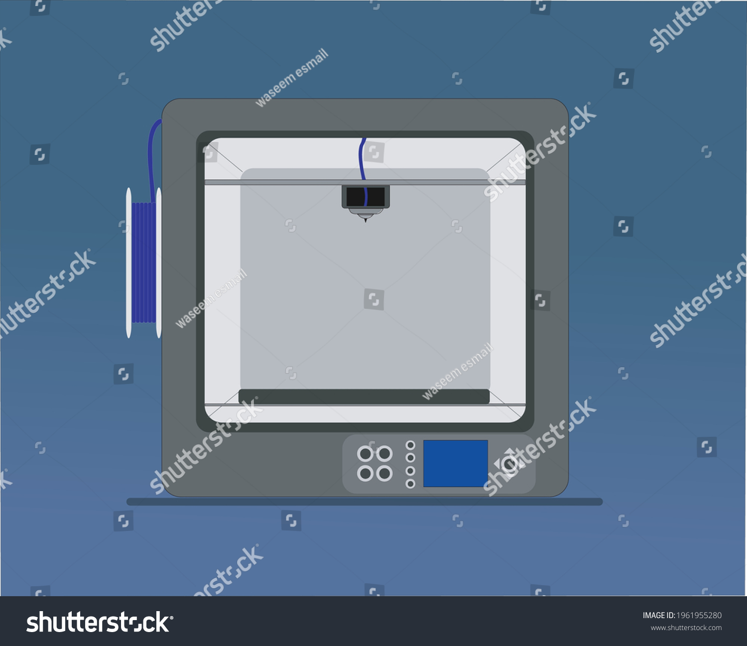 Printer 3d Vector Modern Beautiful Design Stock Vector (Royalty Free ...