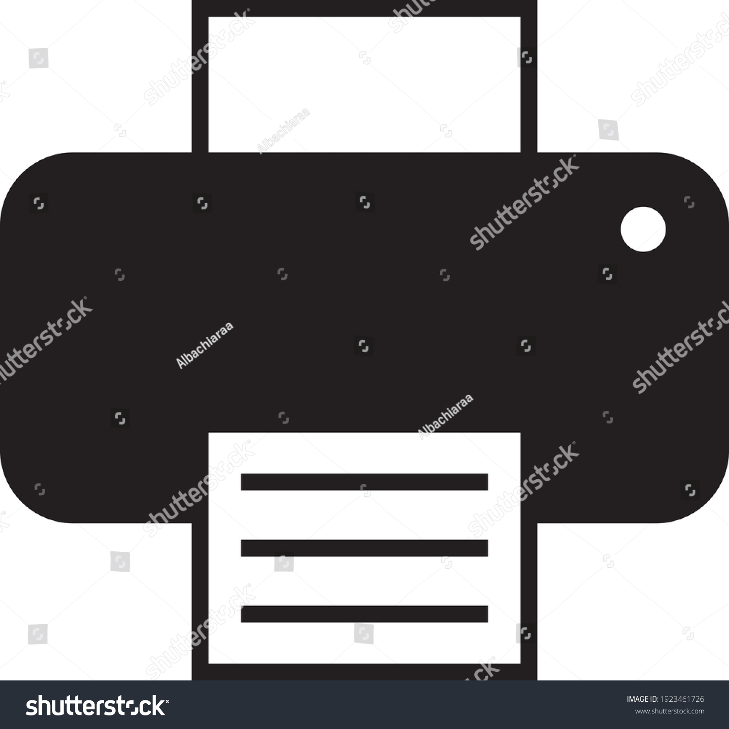 Printer Icon Pictogram Vector Icon Illustration Stock Vector (Royalty ...