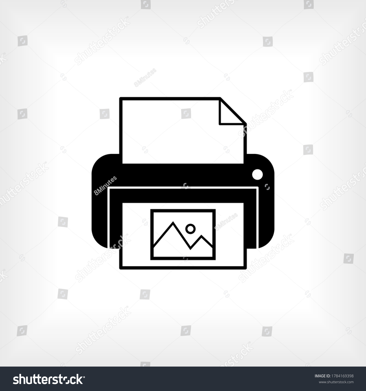 Printer Icon Print Out Machine Symbols Stock Vector (Royalty Free ...