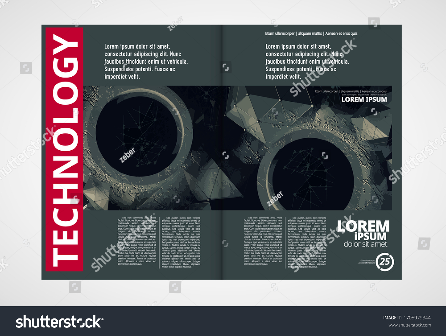 Printing Magazine 3d Rendering Technology Concept Stock Vector (Royalty ...