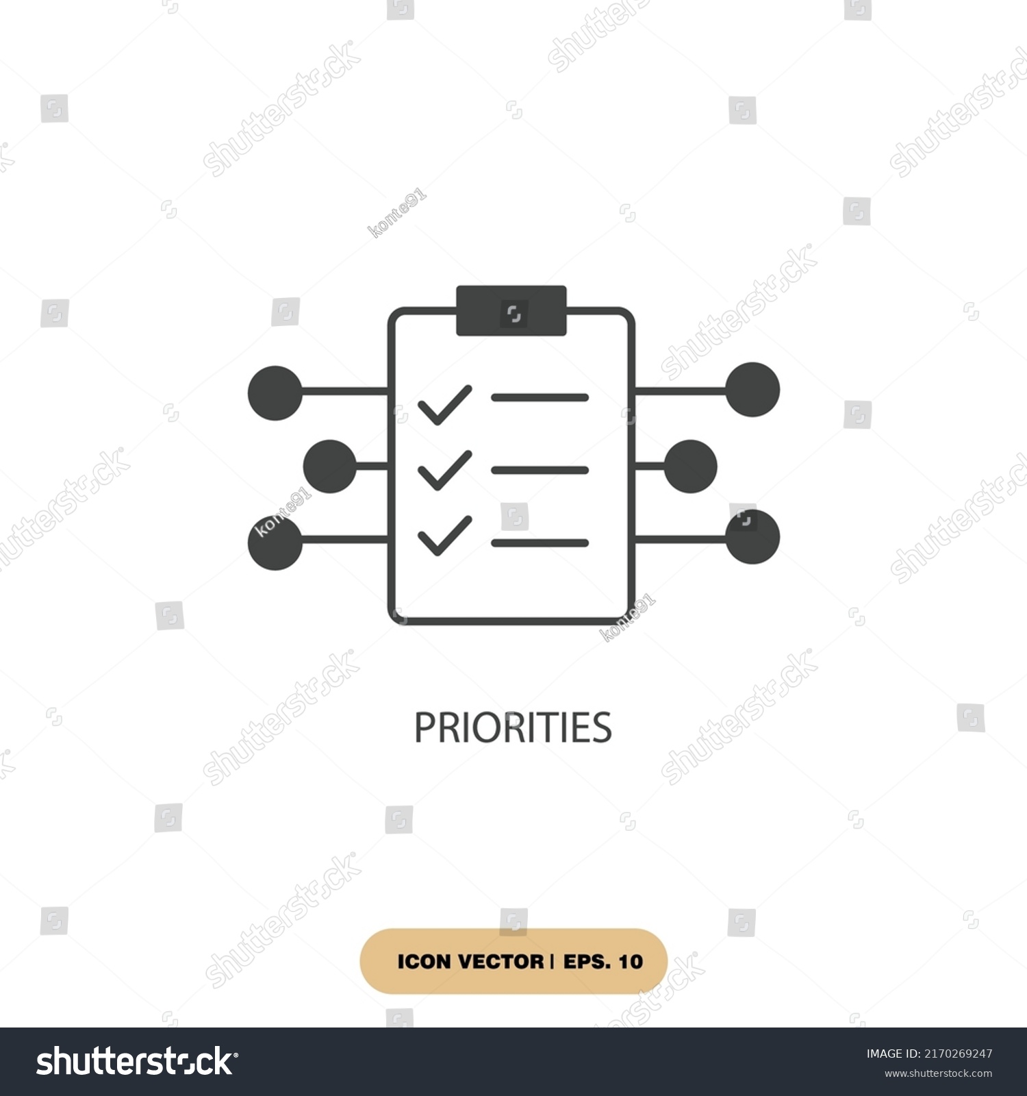 Priorities Icons Symbol Vector Elements Infographic Stock Vector ...