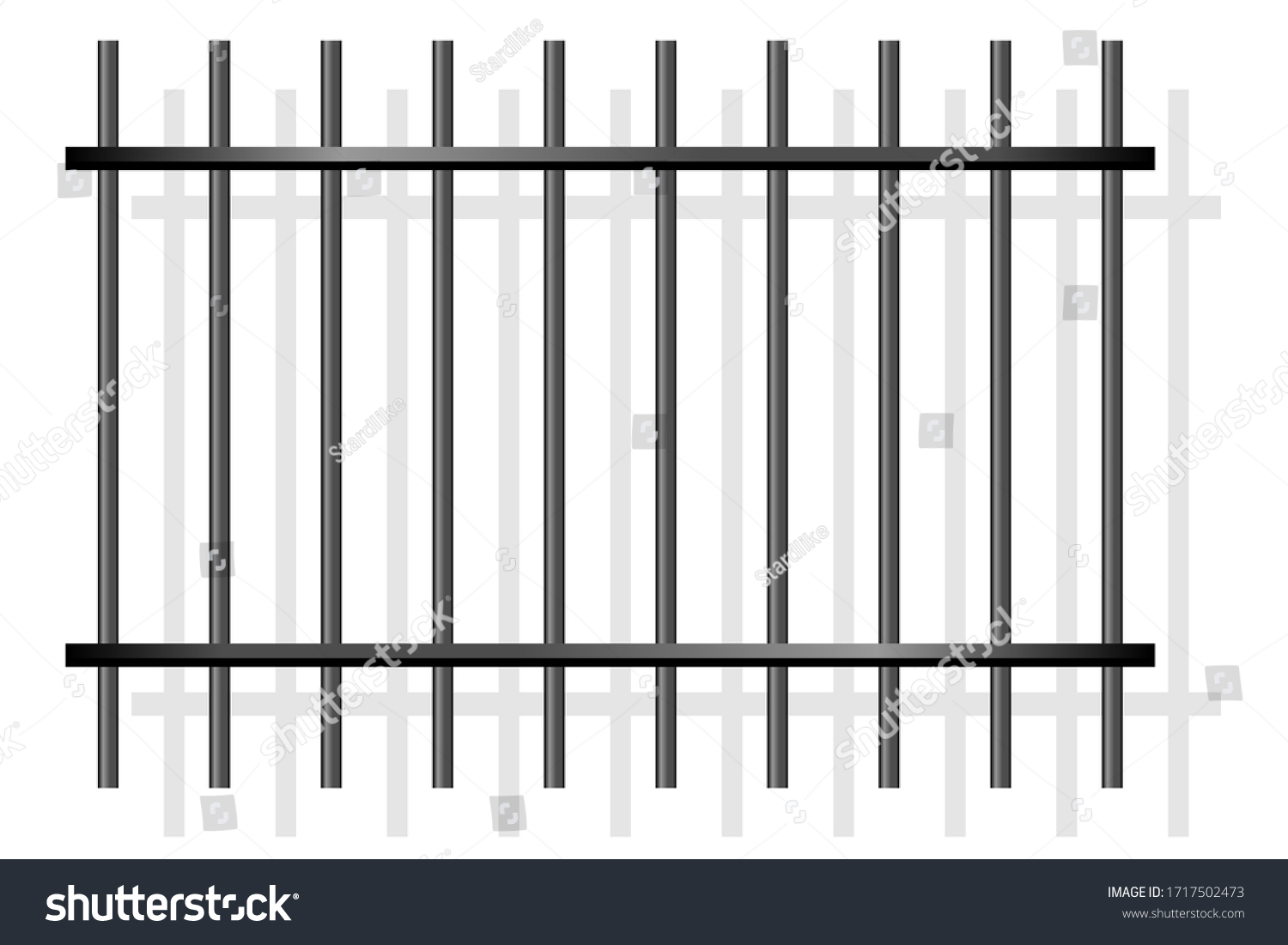 Prison Bars Vector Illustration Jail Stock Vector (Royalty Free) 1717502473