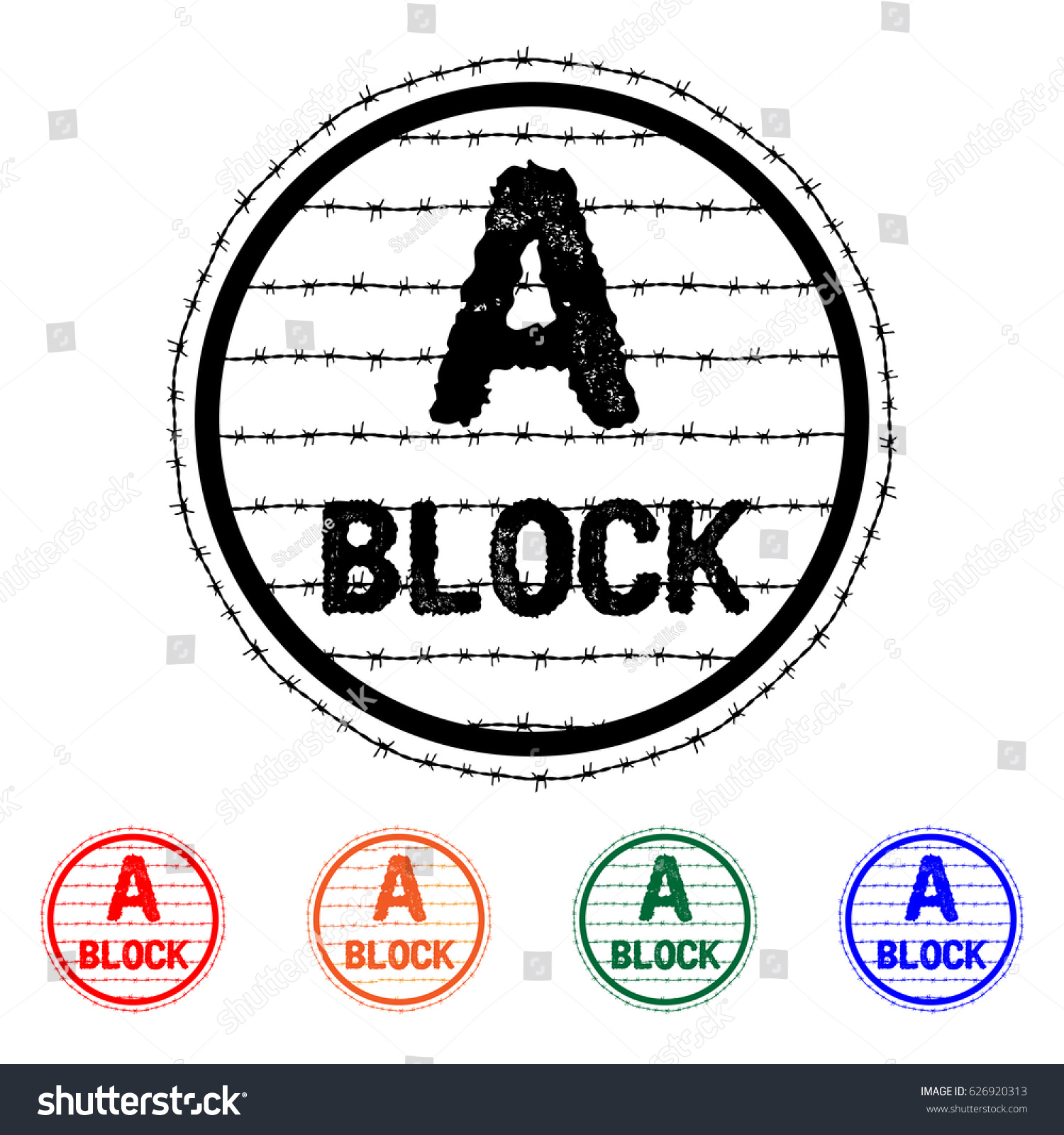 Prison Logo Vector Black Block Stock Vector (Royalty Free) 626920313