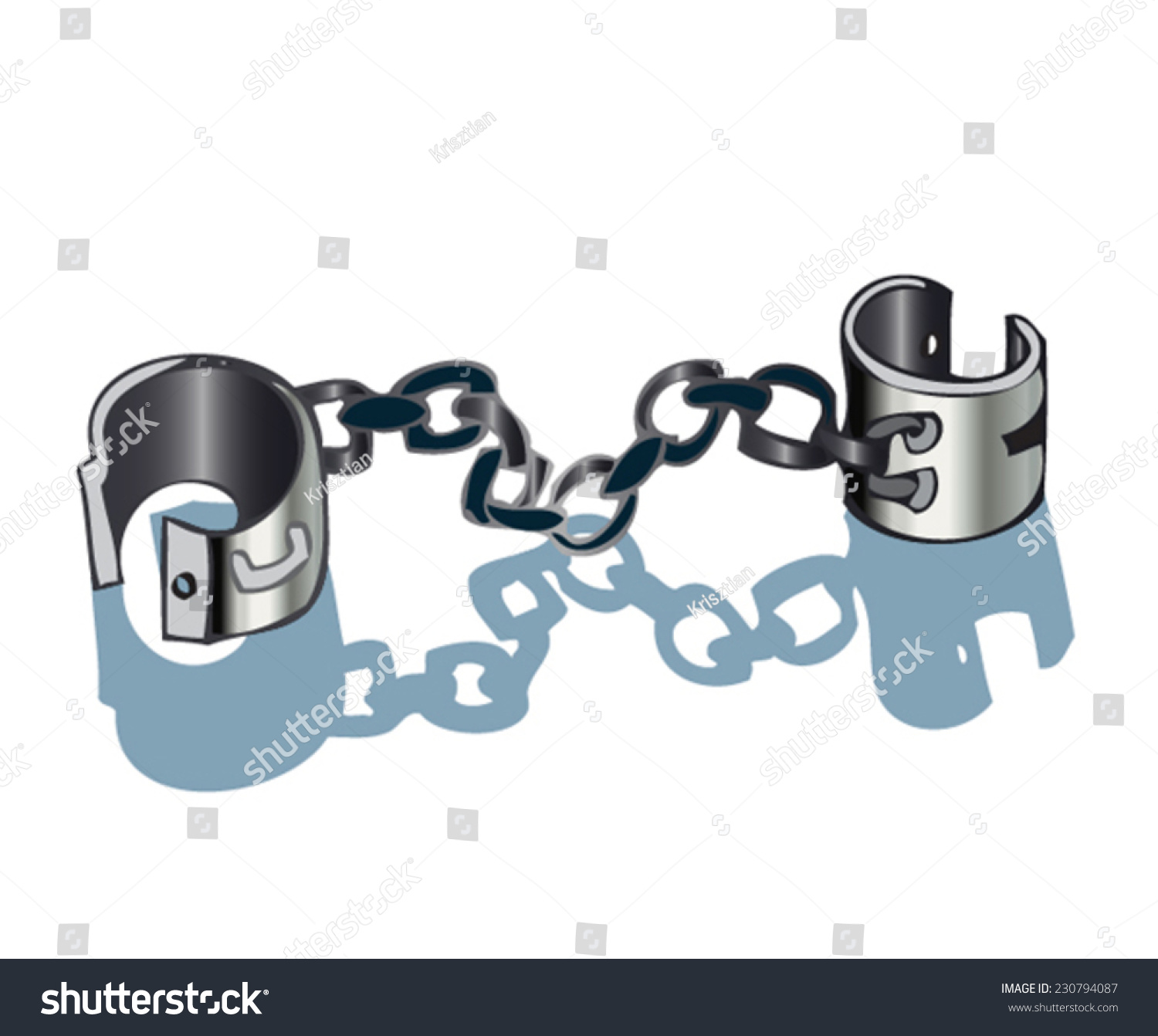 Prison Shackles Vector Illustration Stock Vector (Royalty Free) 230794087