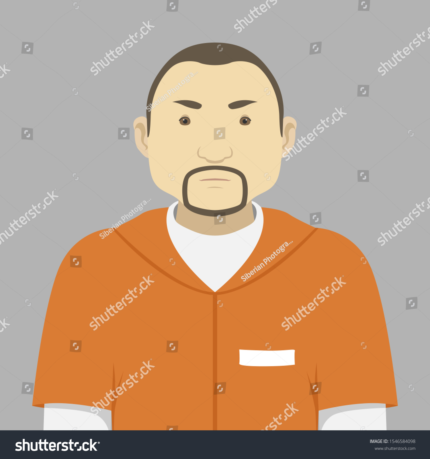 Prisoner Orange Uniform Vector Illustration Stock Vector (Royalty Free ...