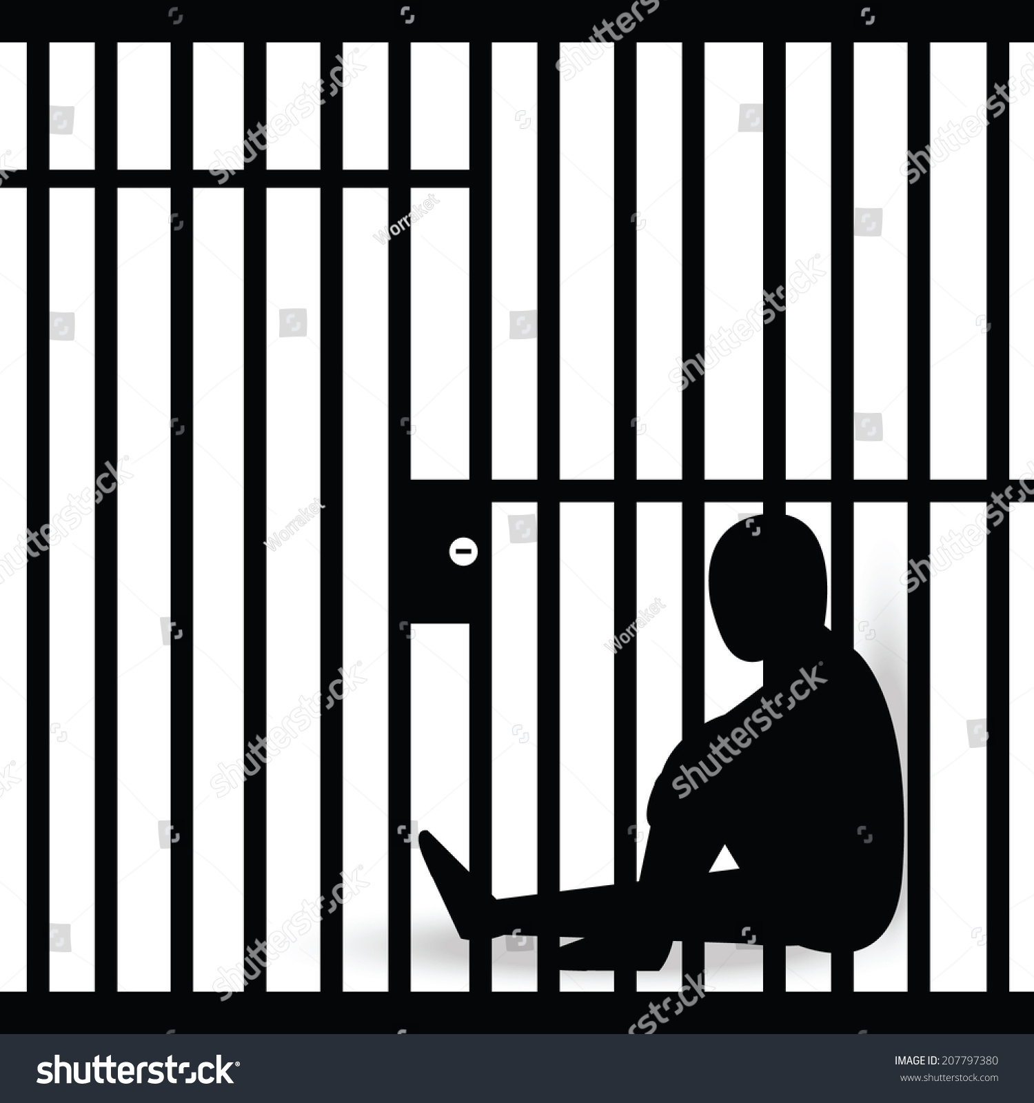 Prisoners Jail Vector Stock Vector (Royalty Free) 207797380 | Shutterstock