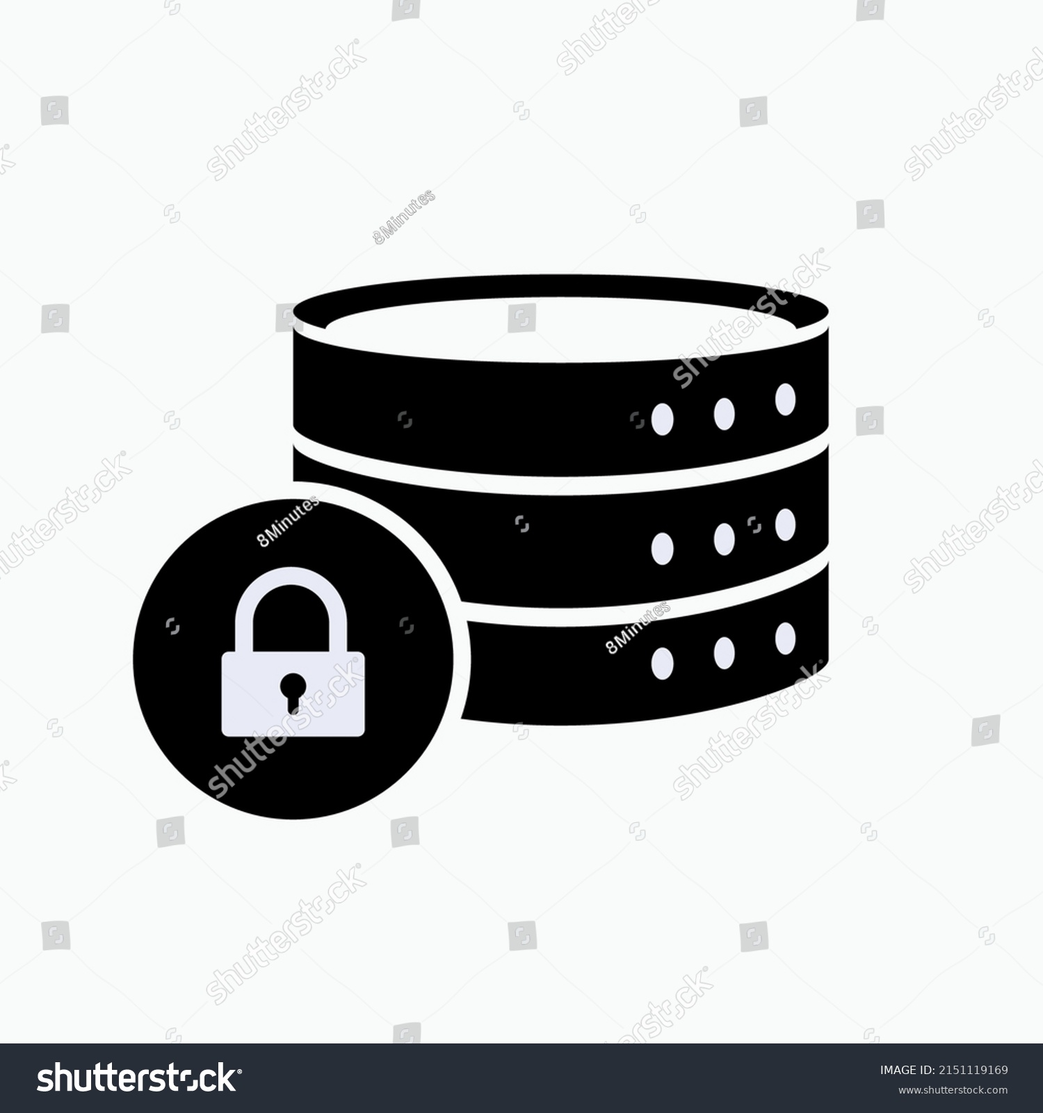Private Data Icon Locked Access Symbol Stock Vector (Royalty Free ...