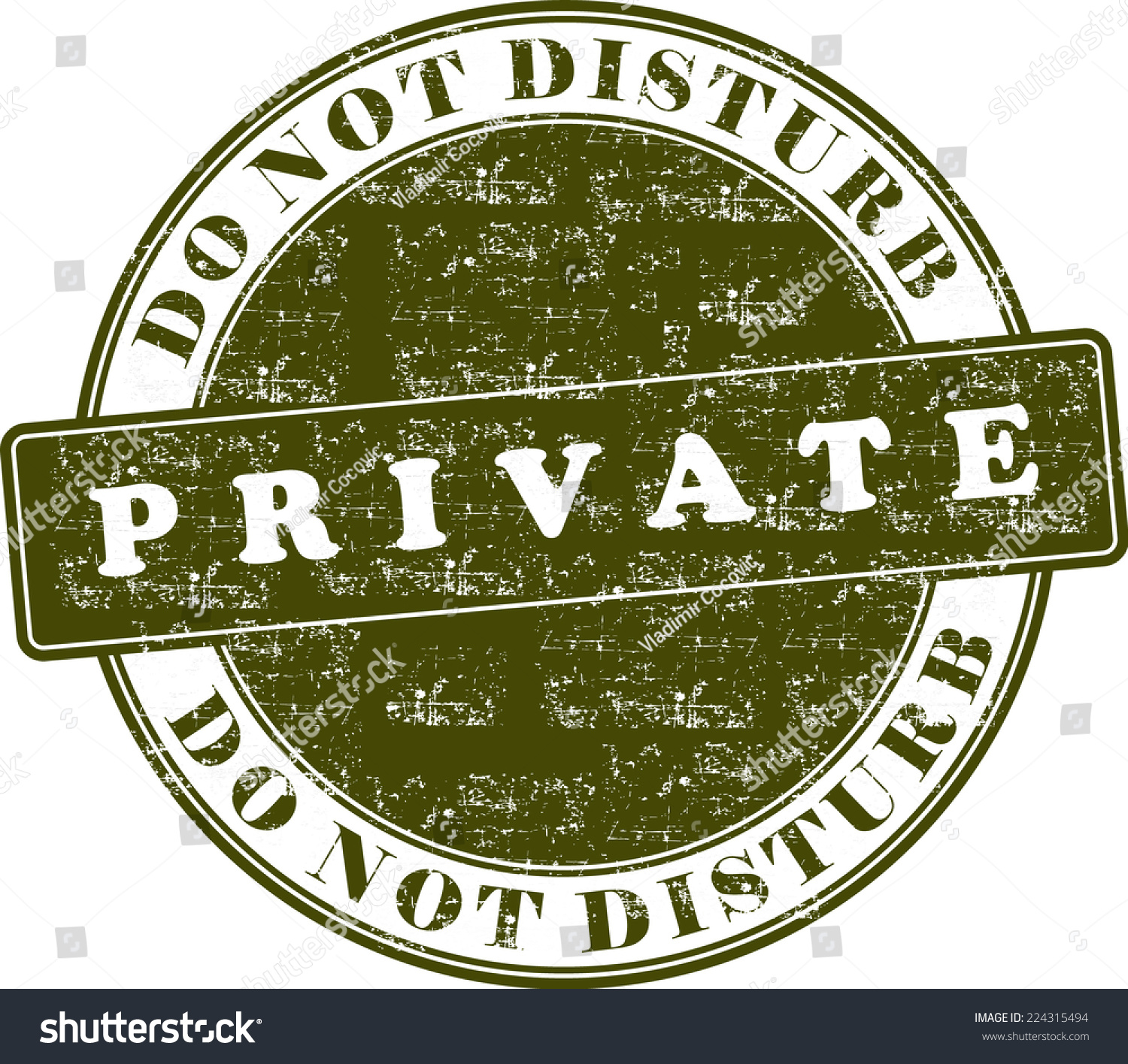 Private Do Not Disturb Stamp Stock Vector (Royalty Free) 224315494