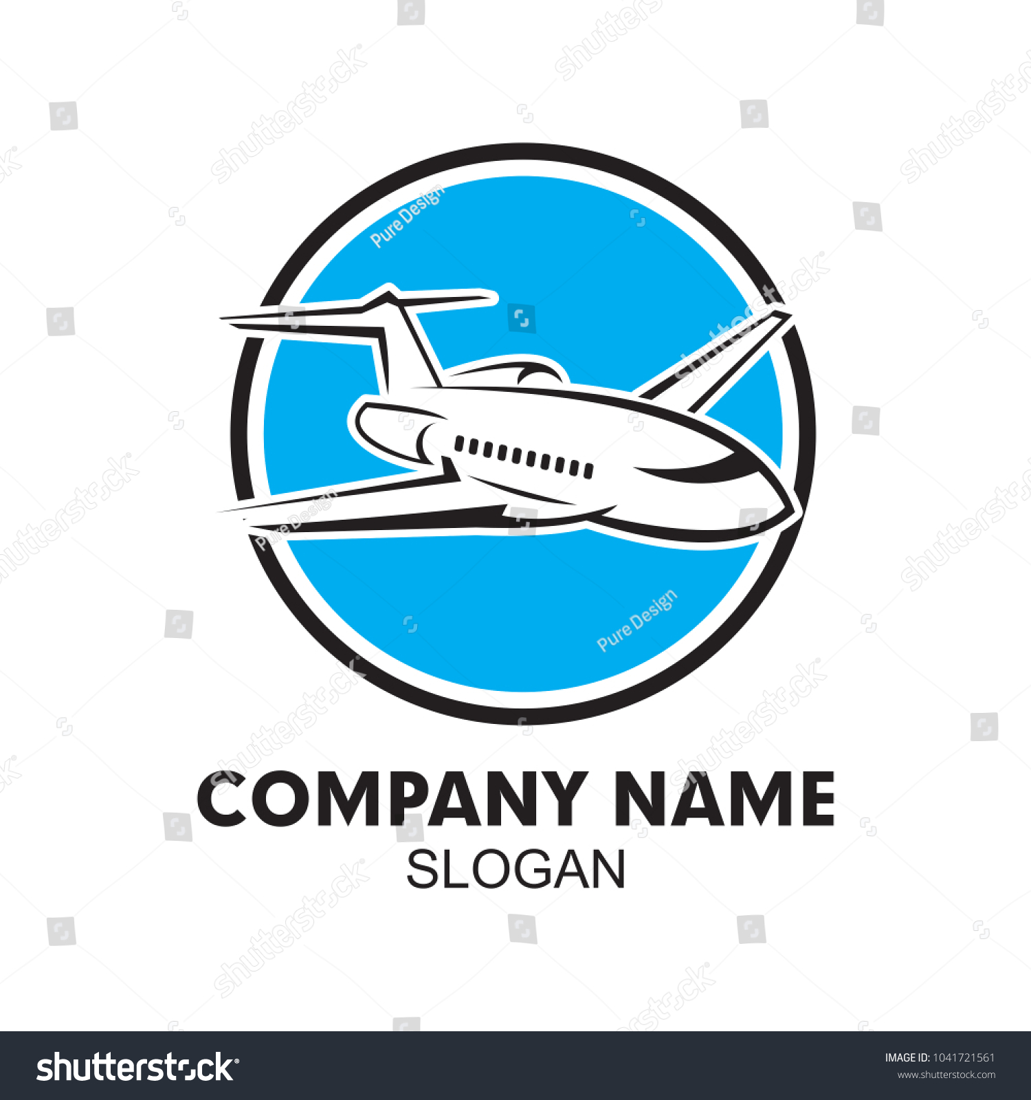 Private Jet Logo Stock Vector (Royalty Free) 1041721561