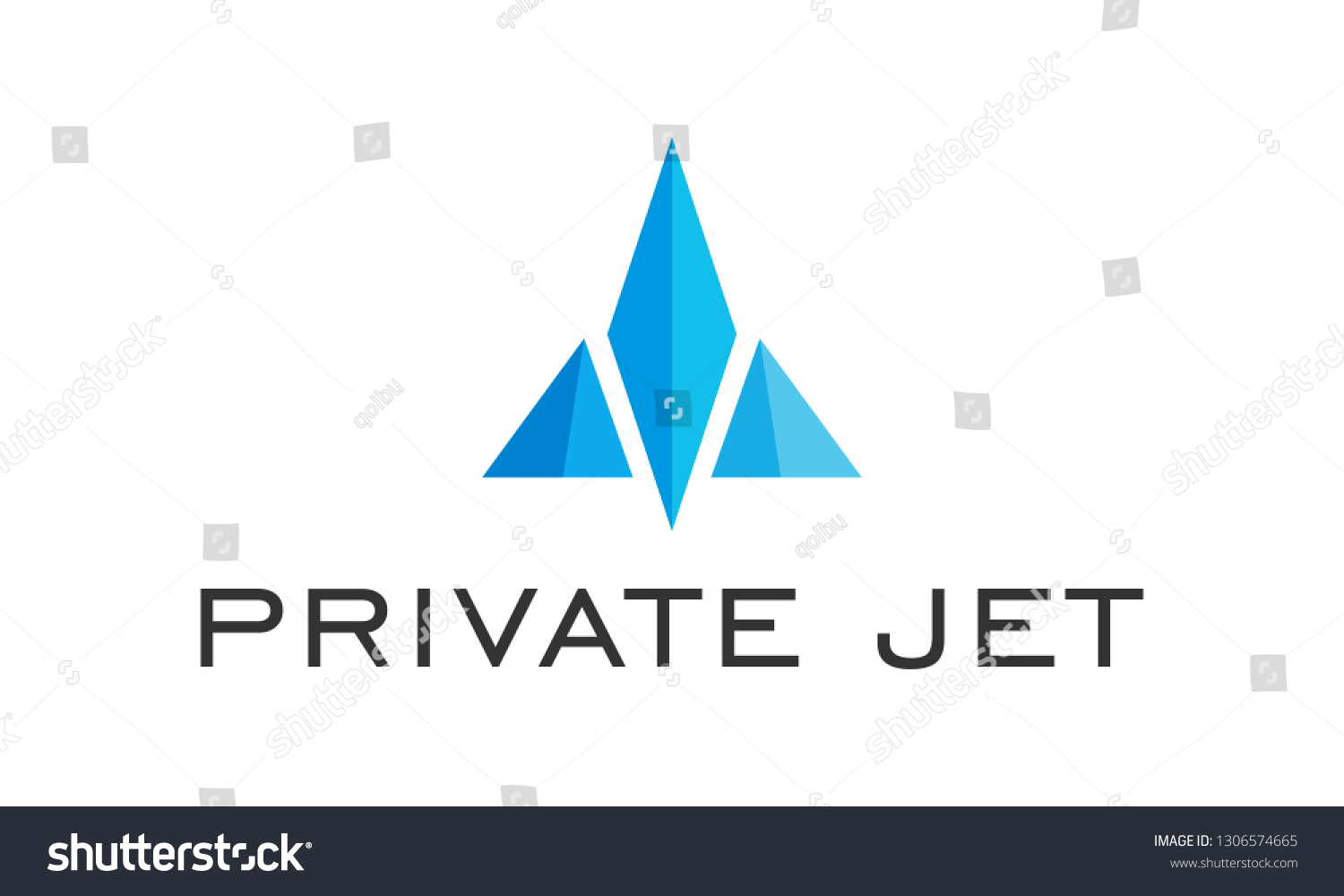 Private Jet Logo: vector de stock (libre de regalías) 1306574665 ...