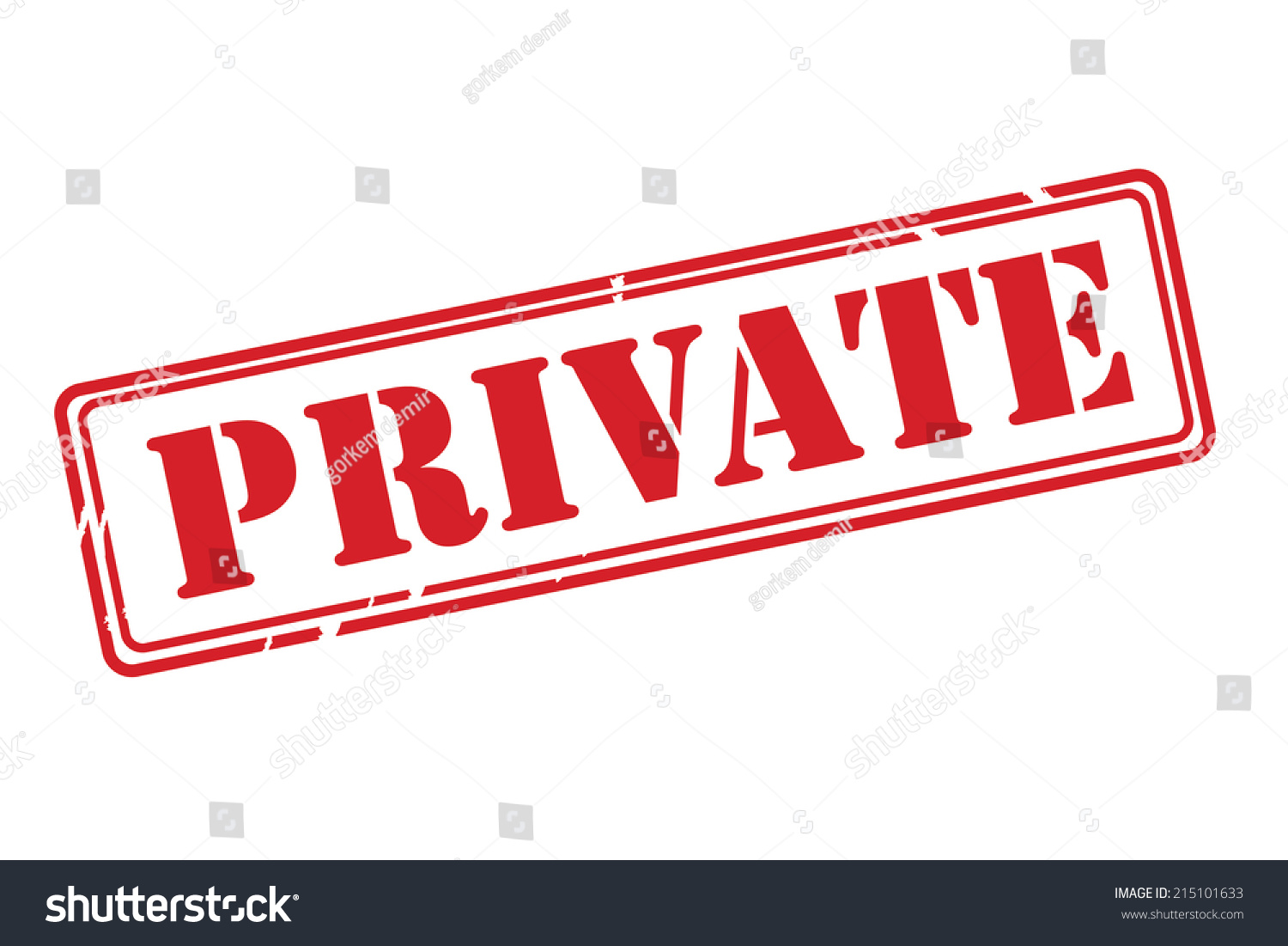 Private Red Rubber Stamp Vector Over: vector de stock (libre de ...