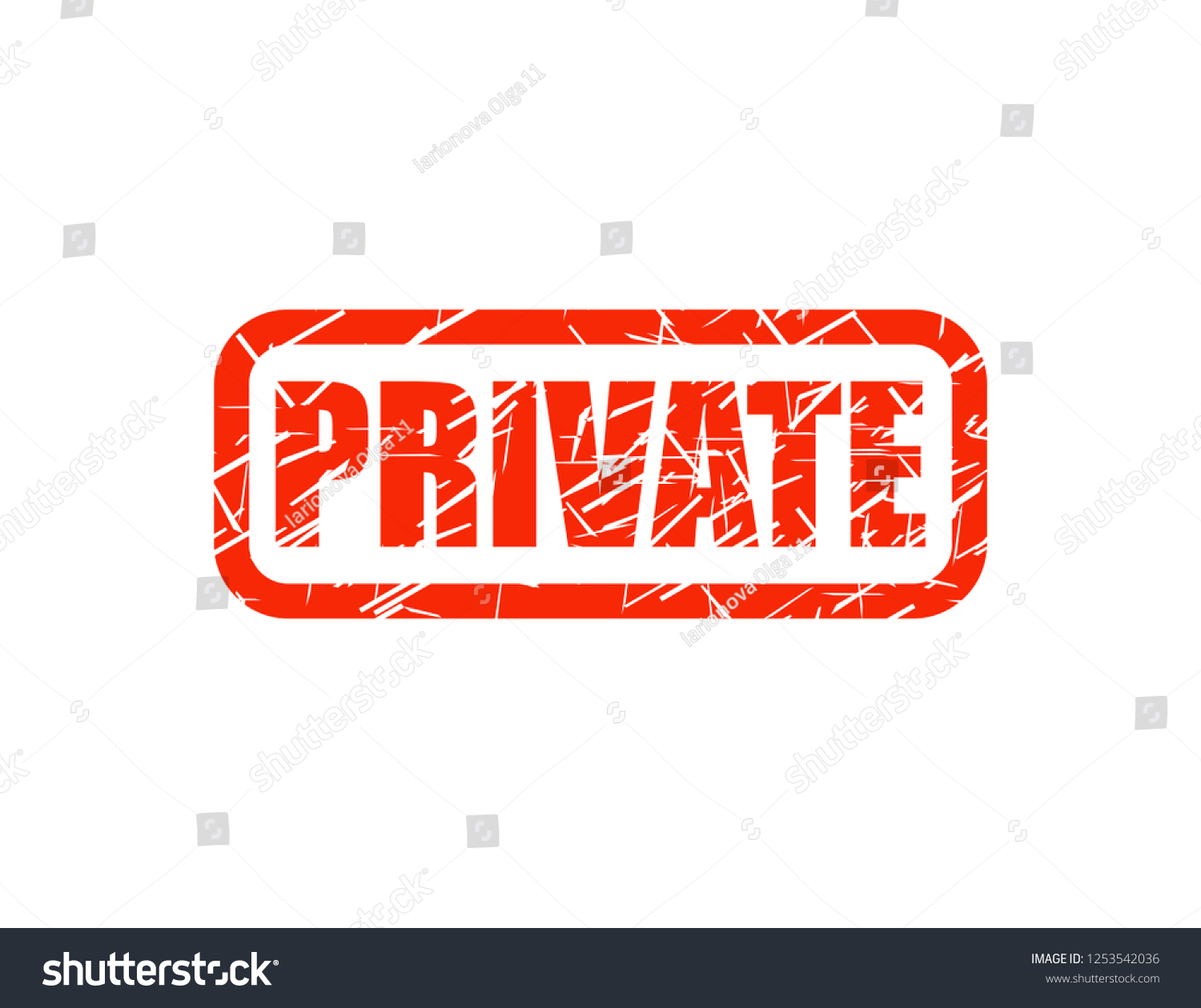 Private Red Stamp Stock Vector (Royalty Free) 1253542036 | Shutterstock