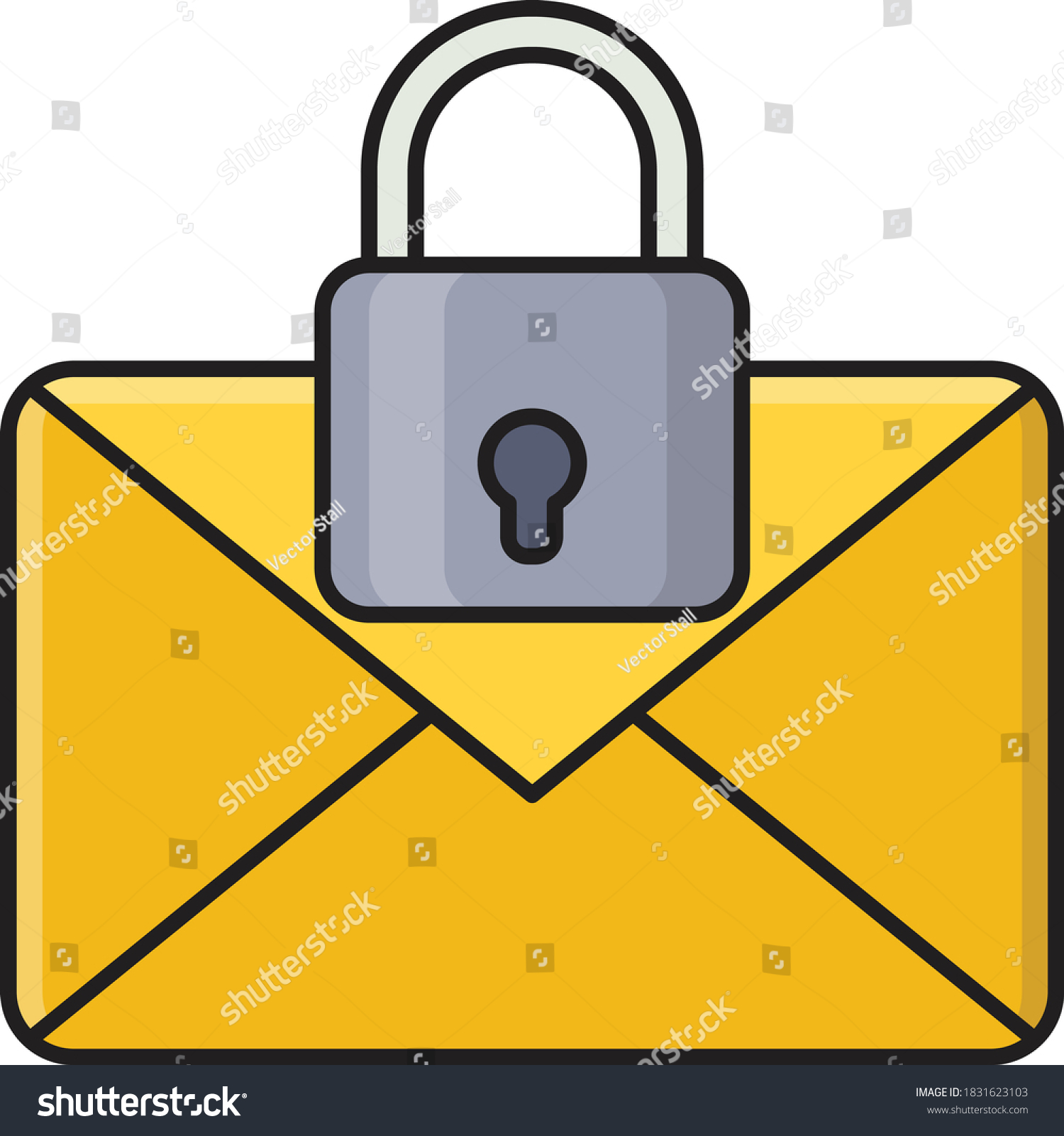 Private Vector Colour Line Icon Stock Vector (Royalty Free) 1831623103
