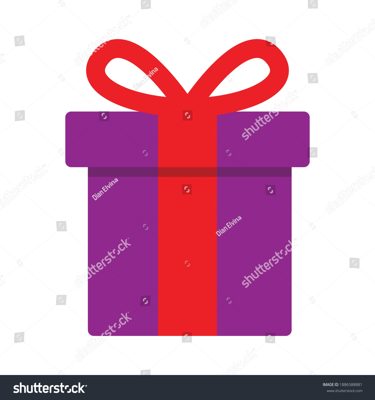 Prize Gift Box Icon Vector Stock Vector (Royalty Free) 1886588881 ...
