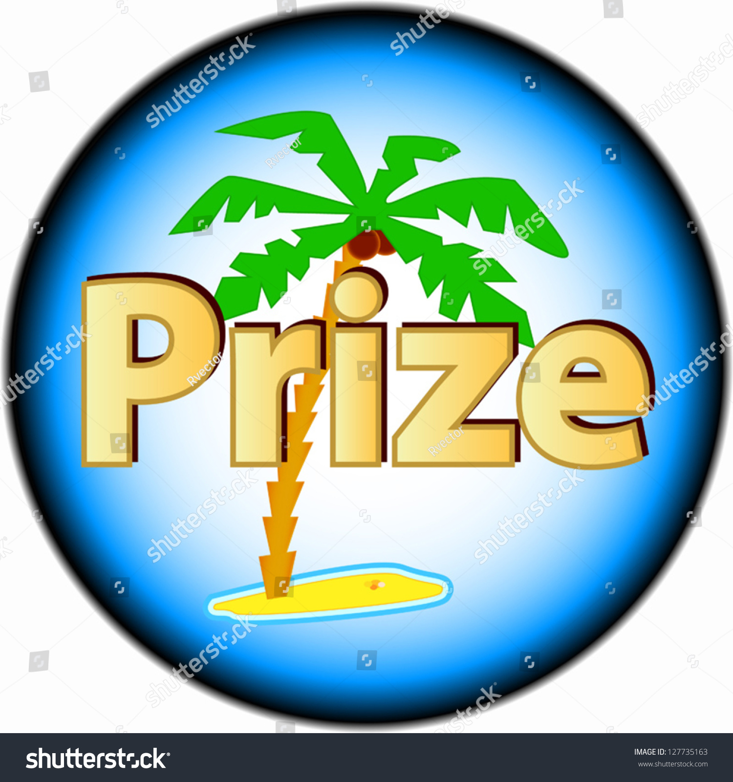 Prize Logo Located On White Background Stock Vector (Royalty Free ...