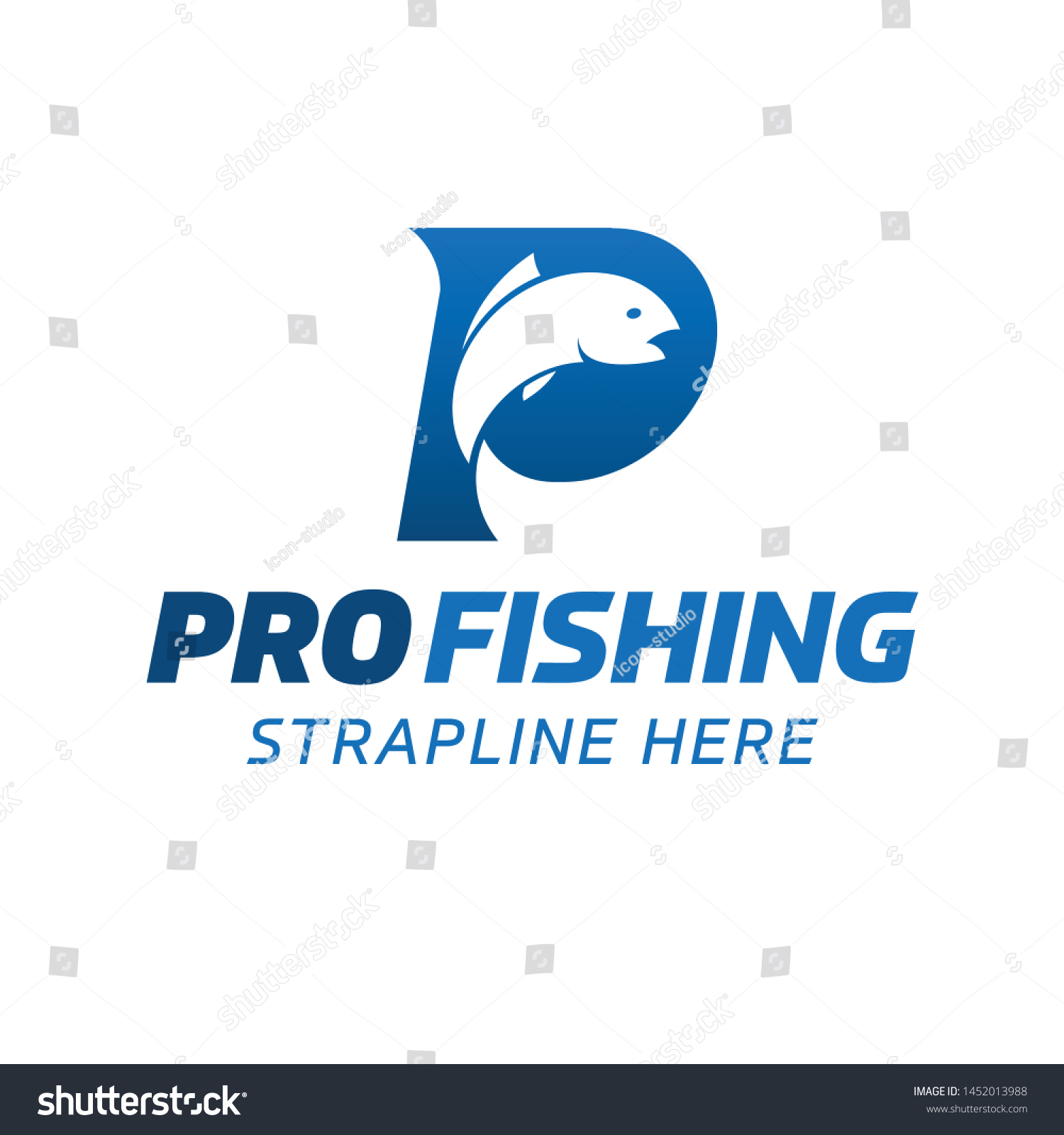 Pro Fishing Logo Vector Template Stock Vector (Royalty Free) 1452013988 ...